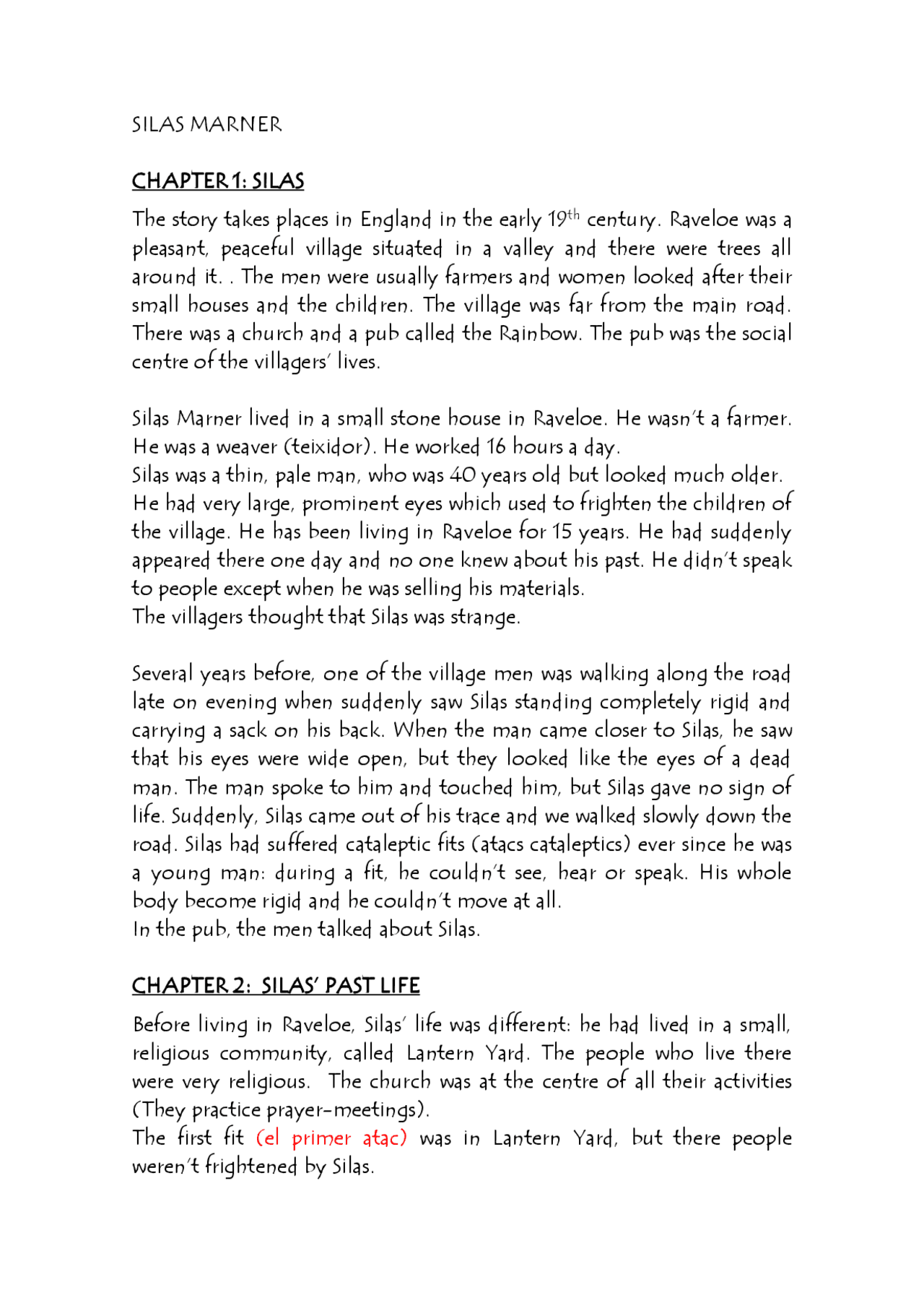 SILAS MARNER book ingles - Docsity