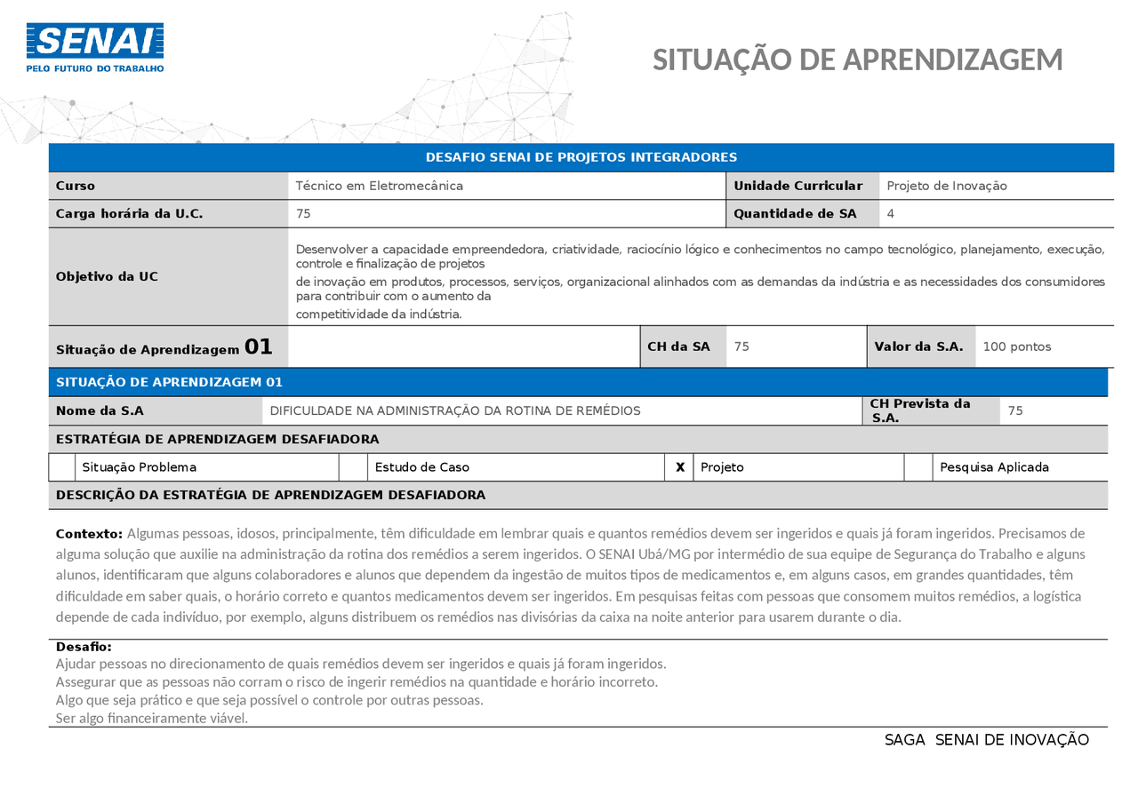 Projeto De Inovação 4 Docsity