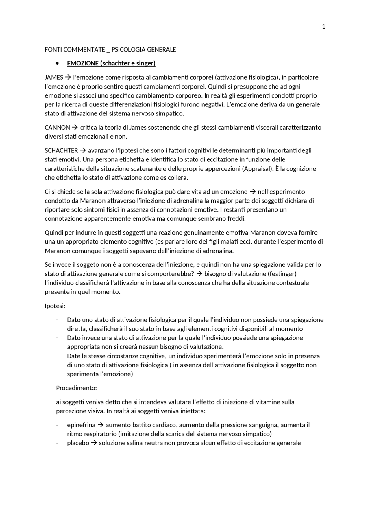 Riassunto Fonti Commentate Docsity