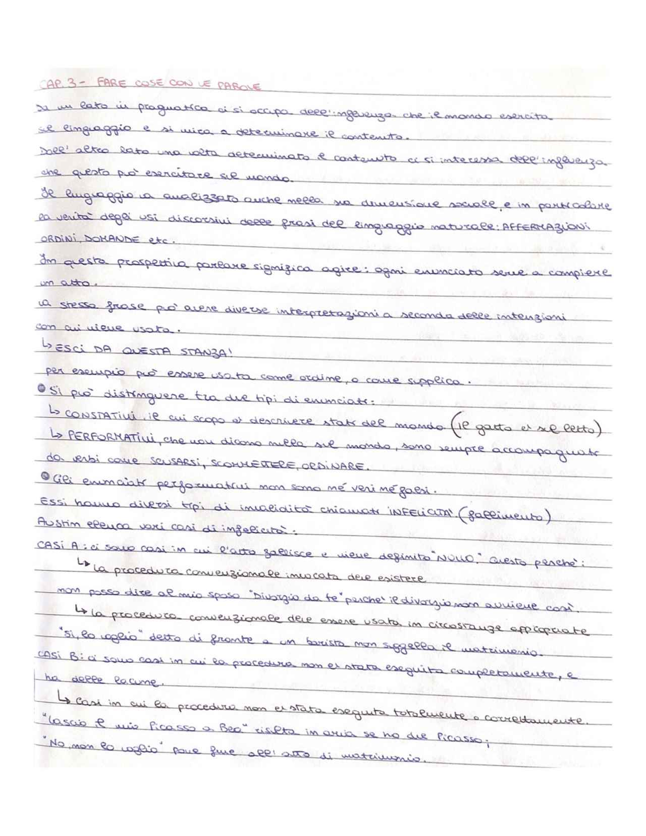 Cap3 Pragmatica Del Linguaggio Libro Di Cbianchi Docsity