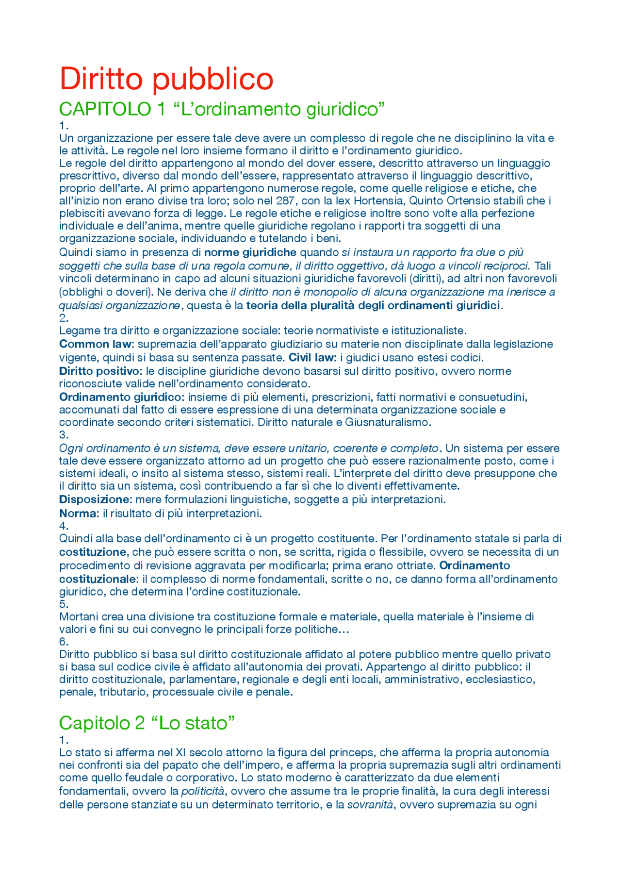 Riassunto libro di diritto pubblico | Sintesi del corso di Diritto ...