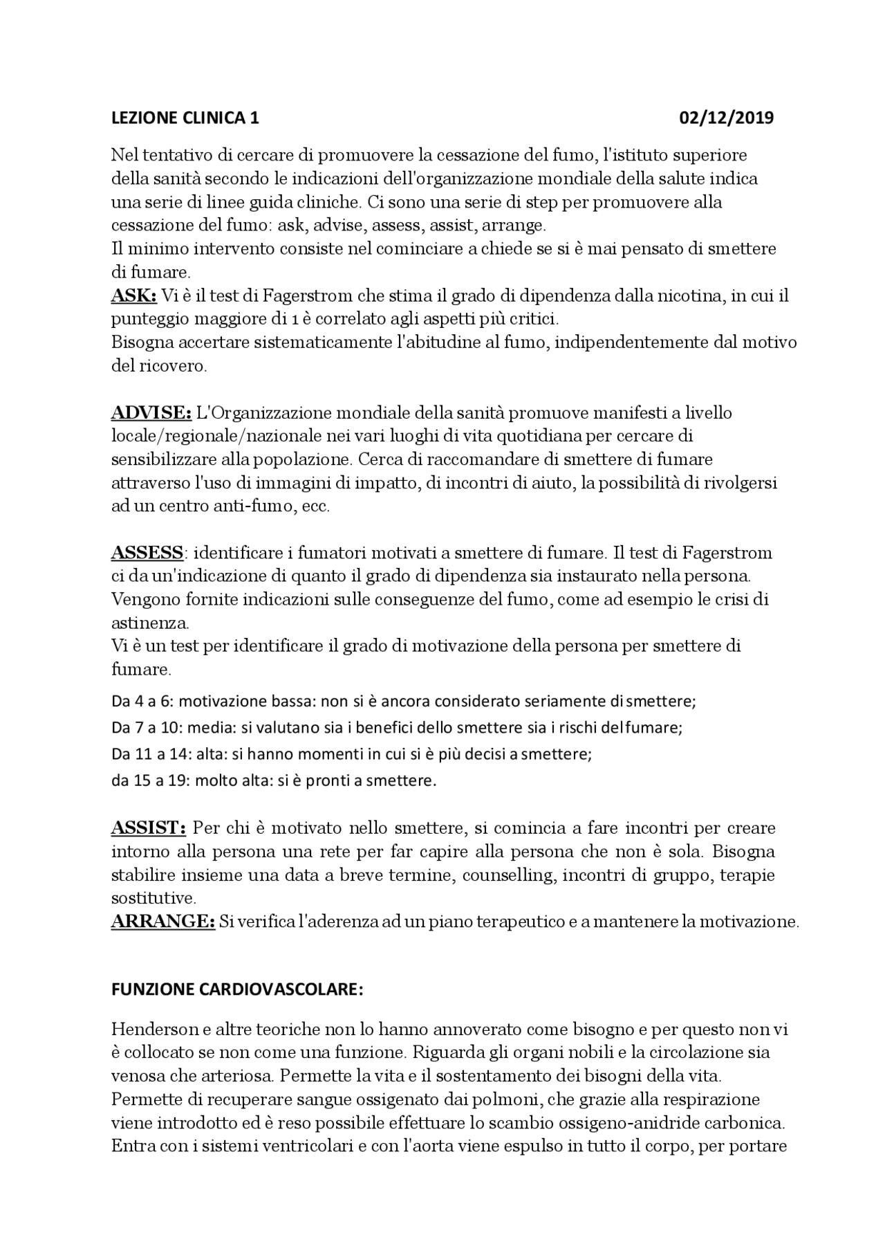 Appunti Di Infermieristica Clinica 1 Docsity