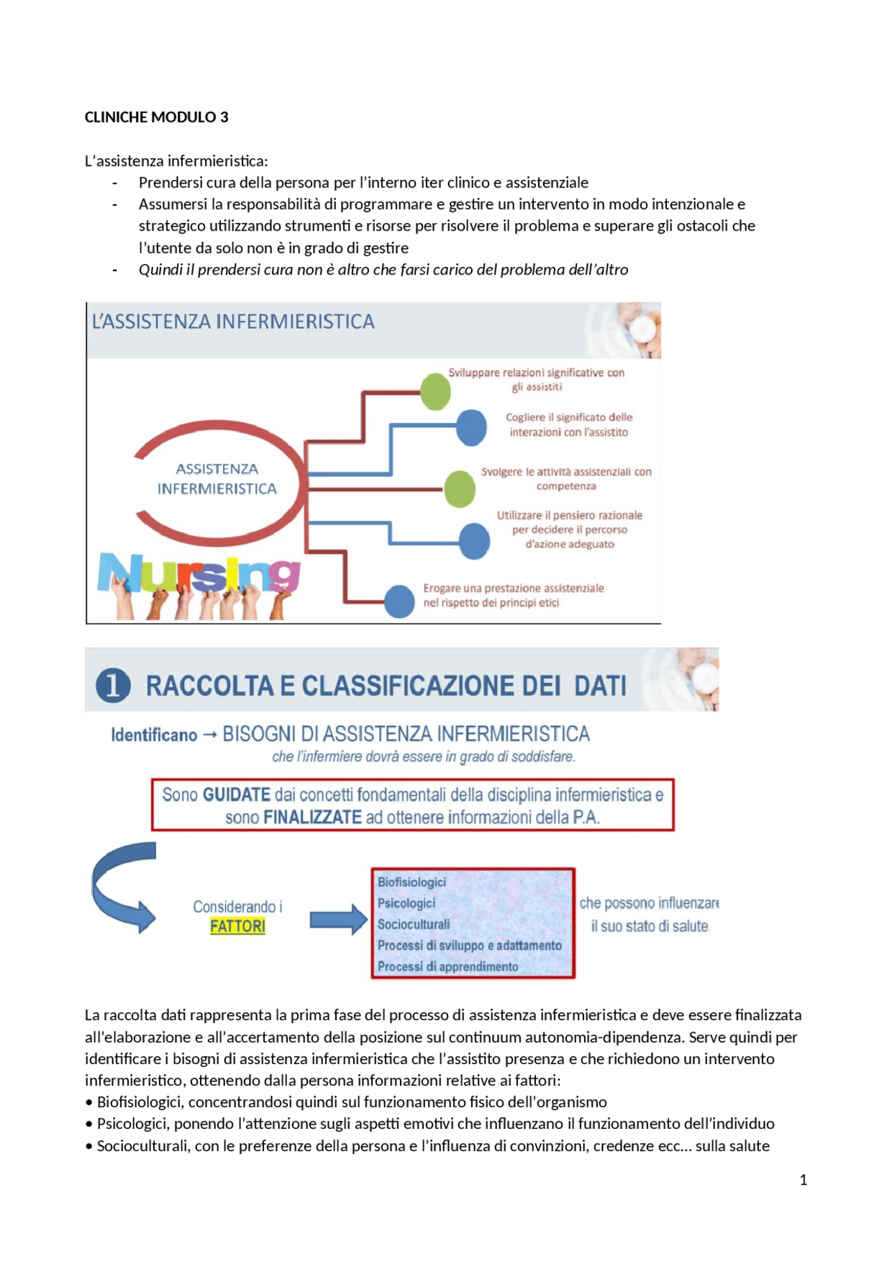 Cliniche 1 Cdl Infermieristica Docsity