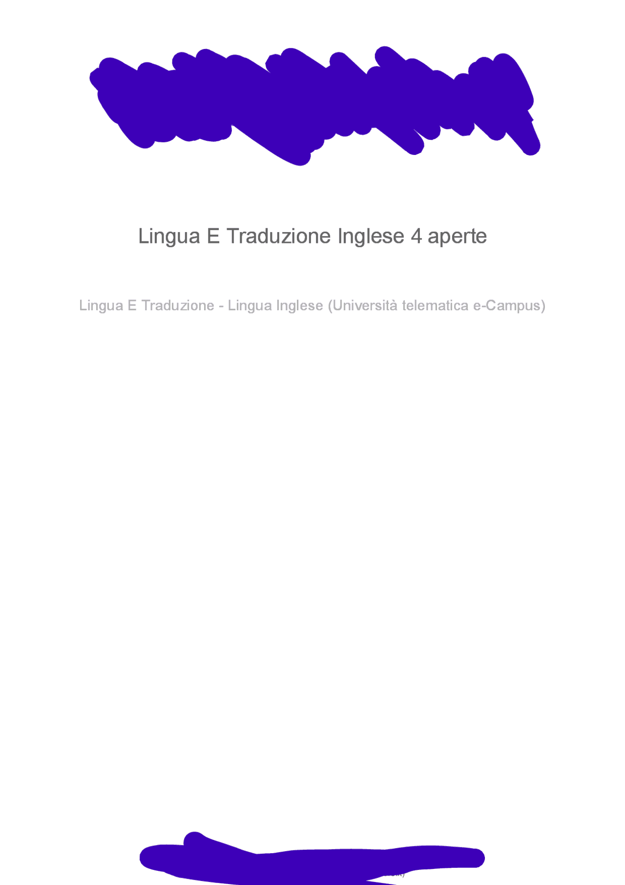Lingua E Traduzione Inglese 4 Risposte Aperte Docsity
