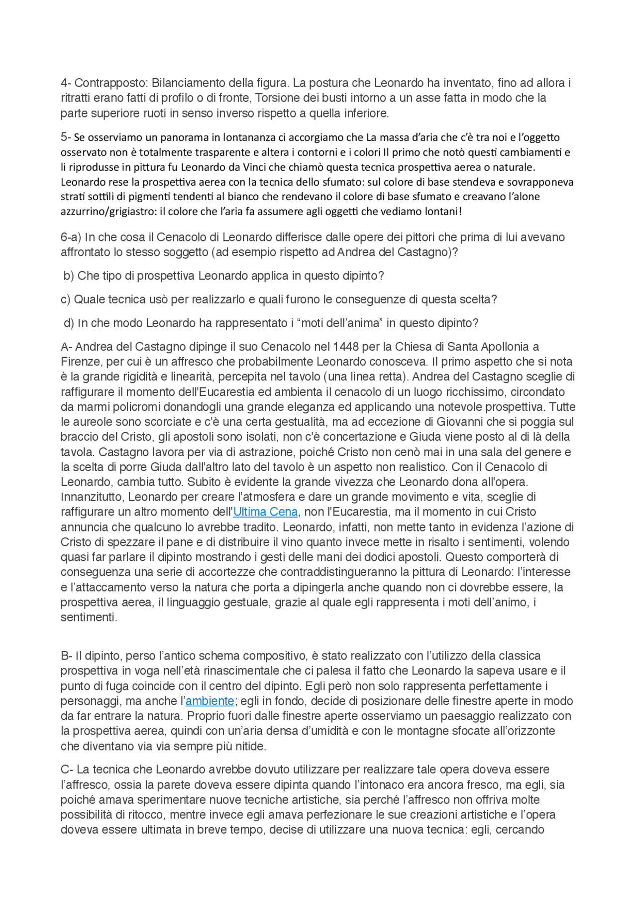 Leonardo Da Vinci Appunti Docsity