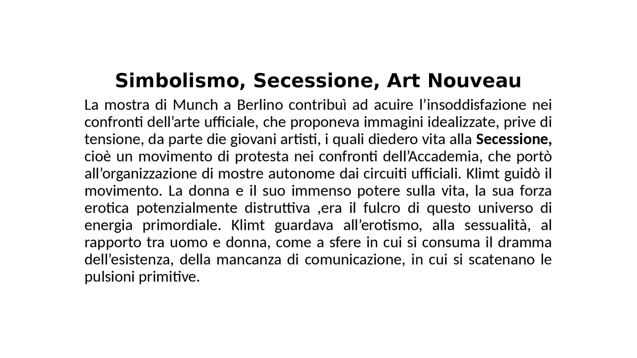 Simbolismosecessioneart Nouveau Docsity