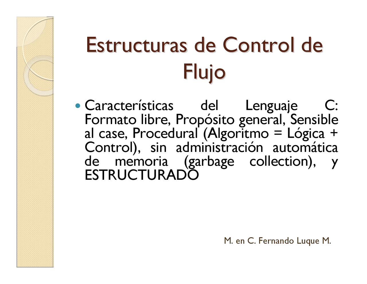 Estructuras de Control - Docsity