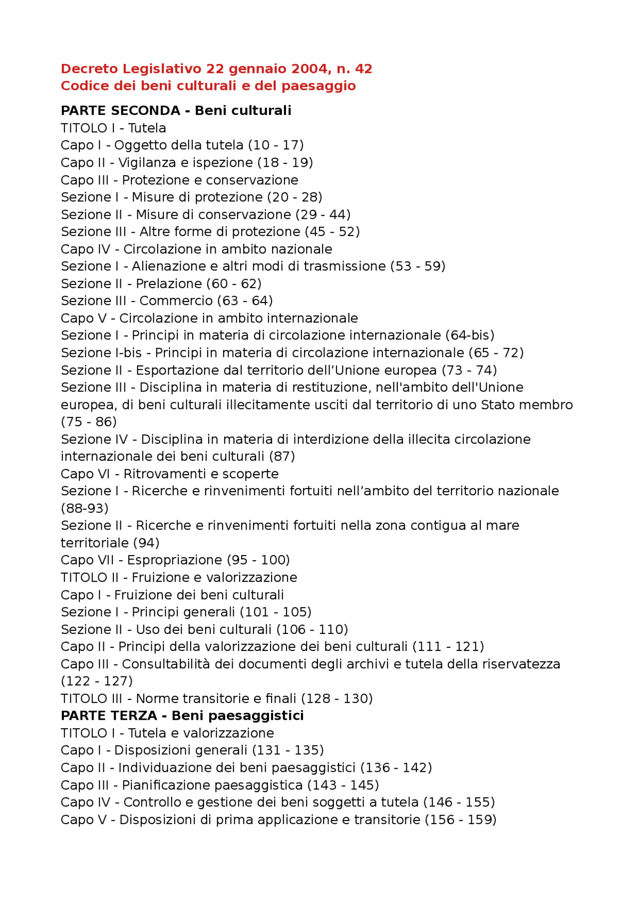 Codice Dei Beni Culturali Docsity