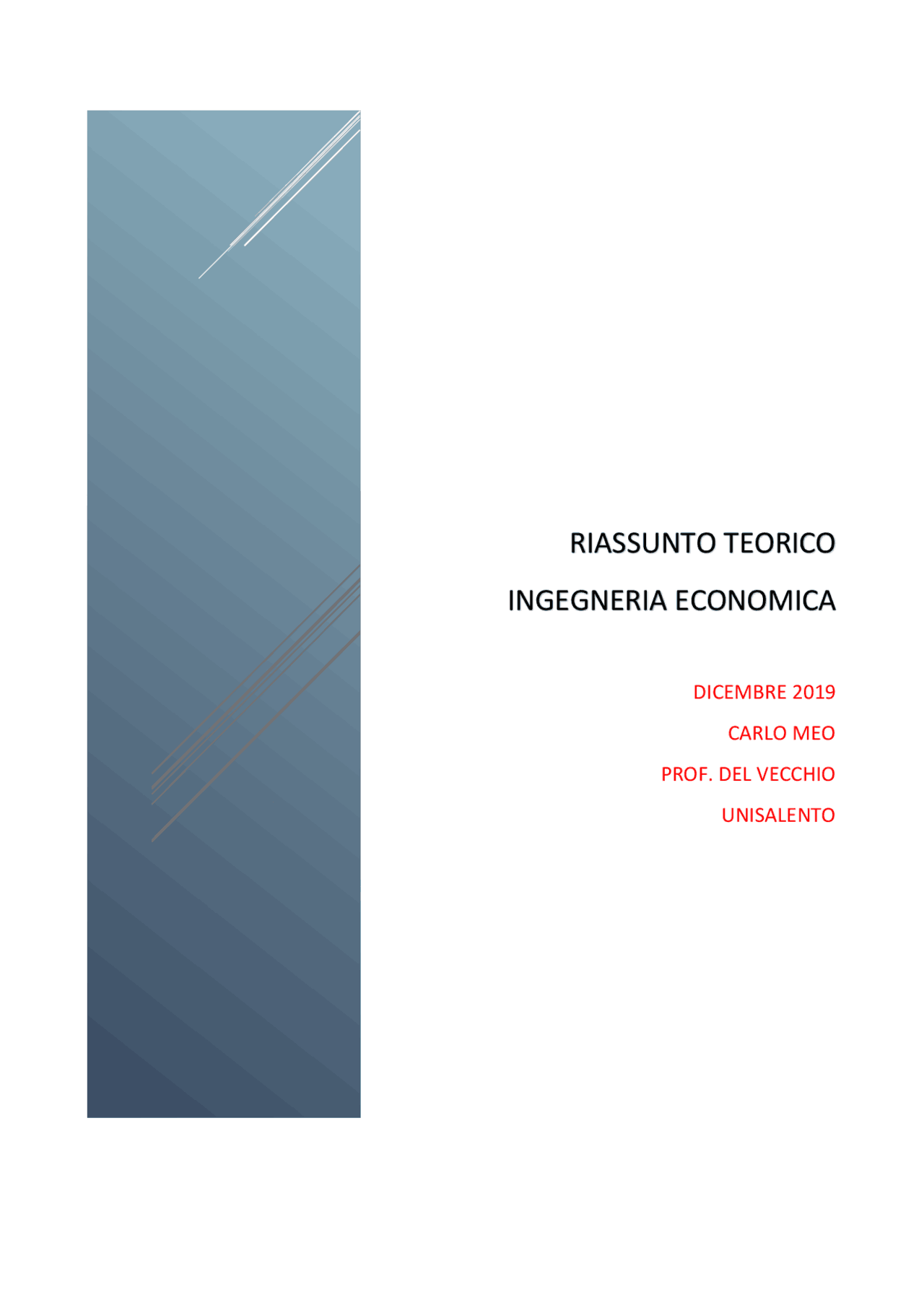 Appunti Di Ingegneria Economica Docsity