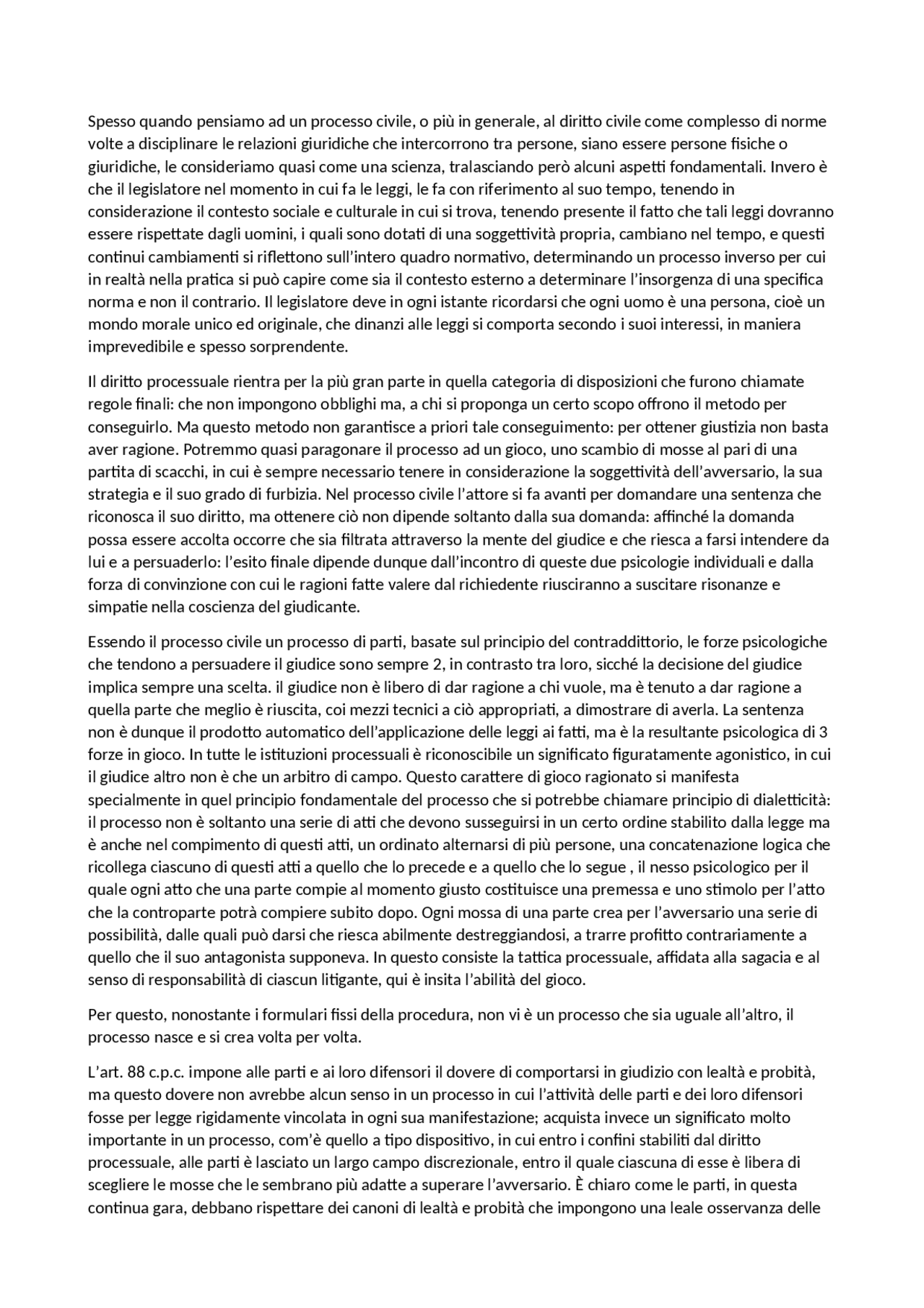 Approfondimento Di Diritto Processuale Civile Docsity