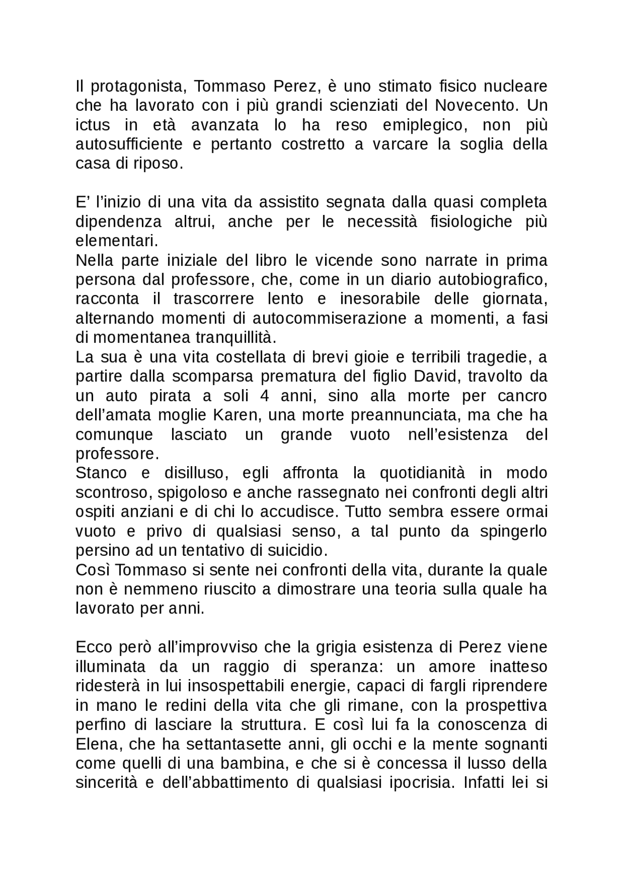 Analisi Libro L Licalzi Docsity