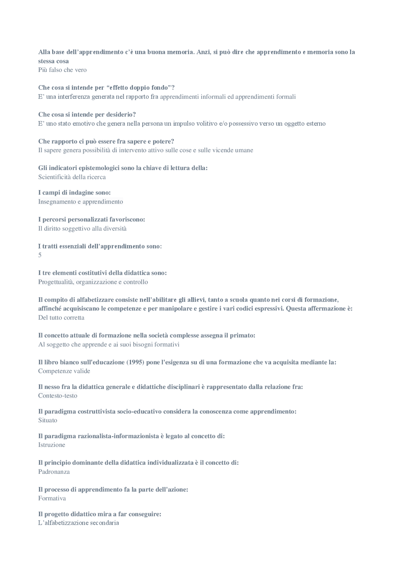 Didattica Generale Scienze Delleducazione E Della Formazione L19 Docsity
