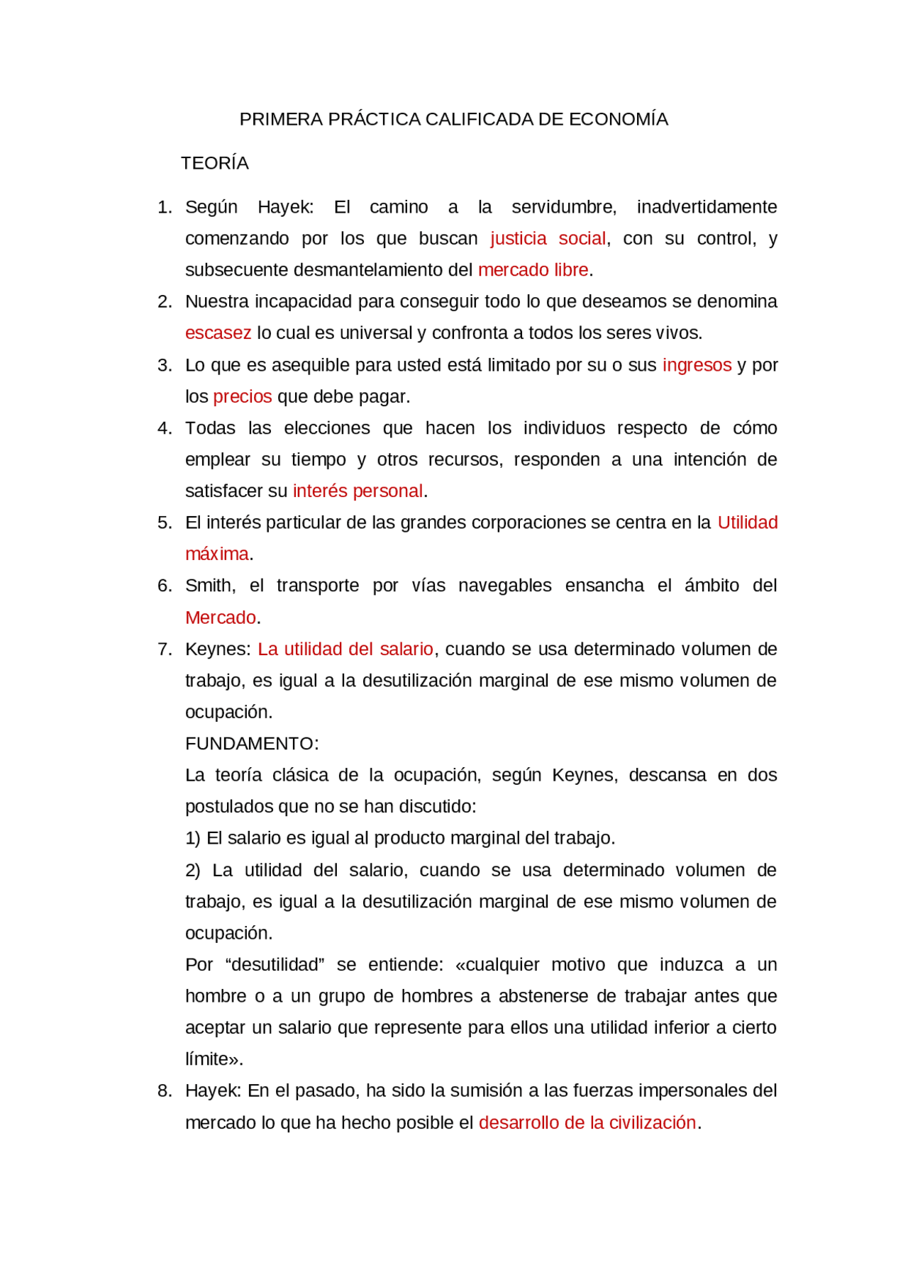 Exámenes O Prácticas De EconomÍa Docsity