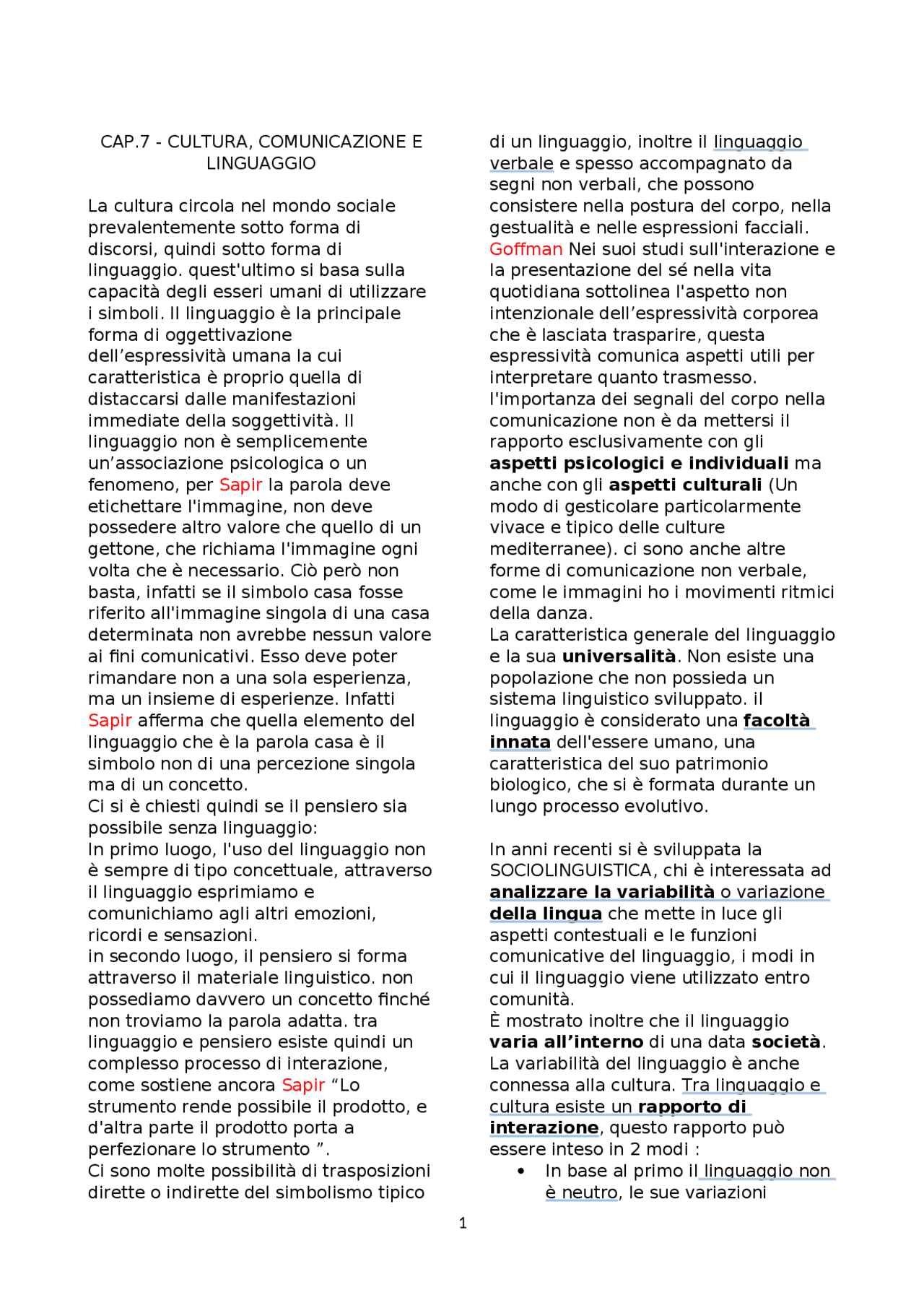 Riassunto Cap7 Di Sciolla Sociologia Dei Processi Culturali Docsity