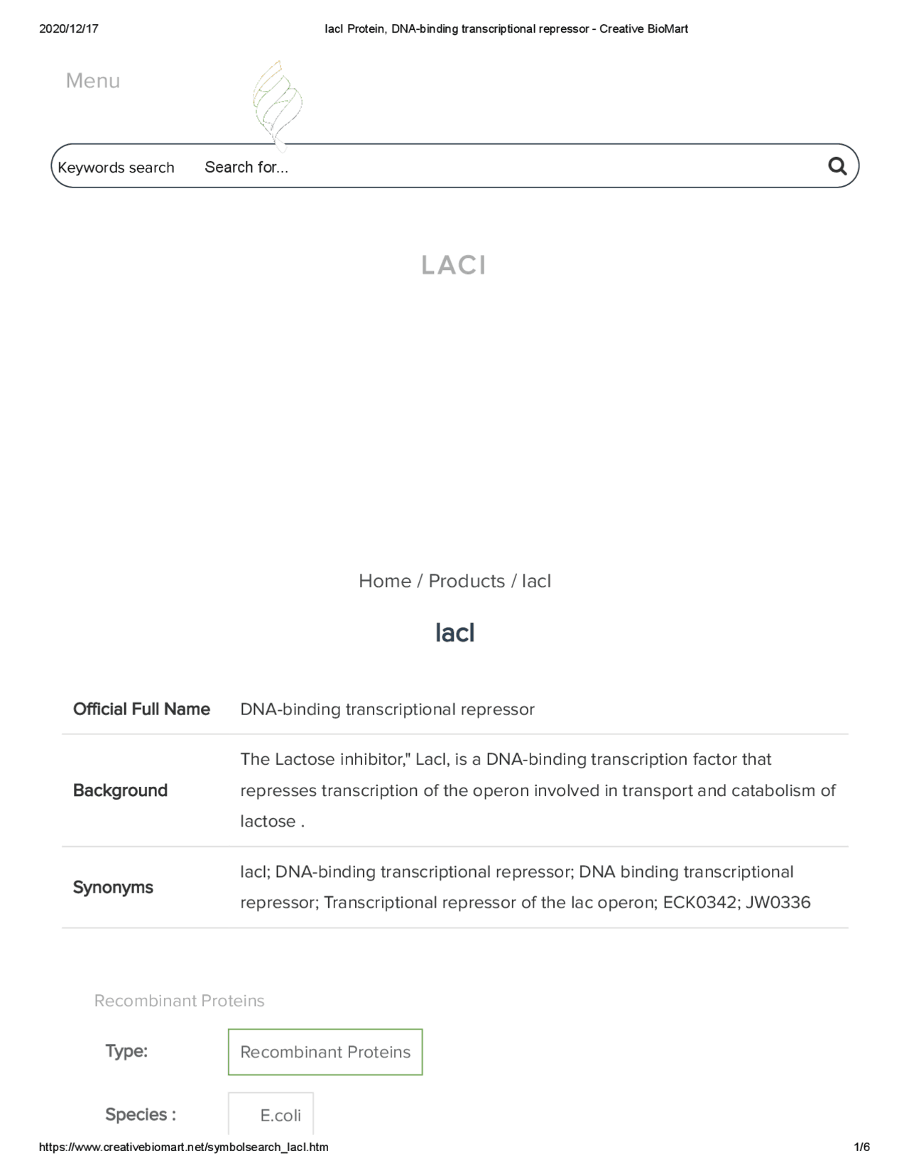 LacI lacI lacI lacI lacI lacI lacI - Docsity