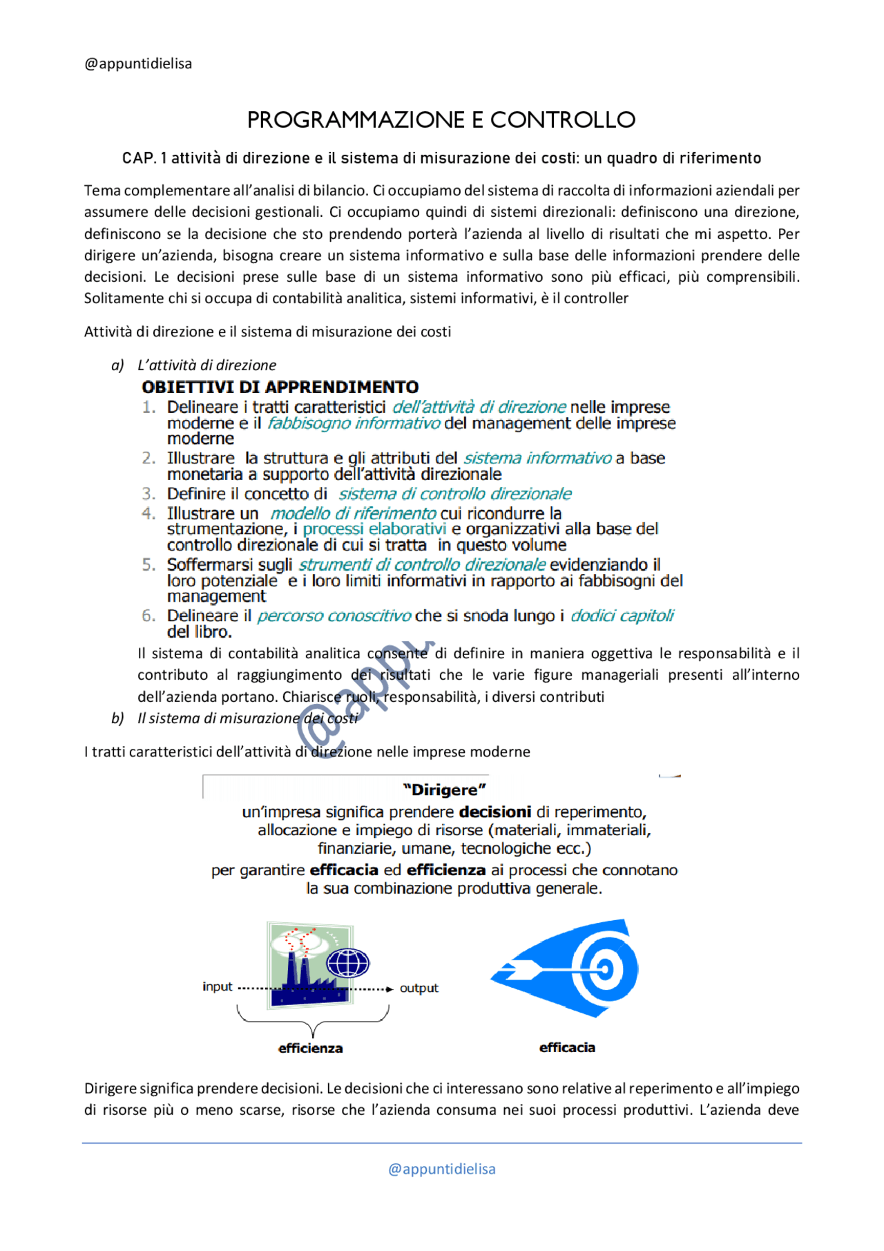 Programmazione E Controllo Unicatt Pc Prof Galli Docsity