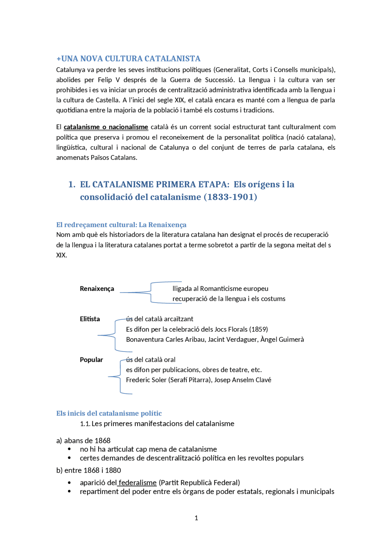 El Catalanisme Politic Docsity