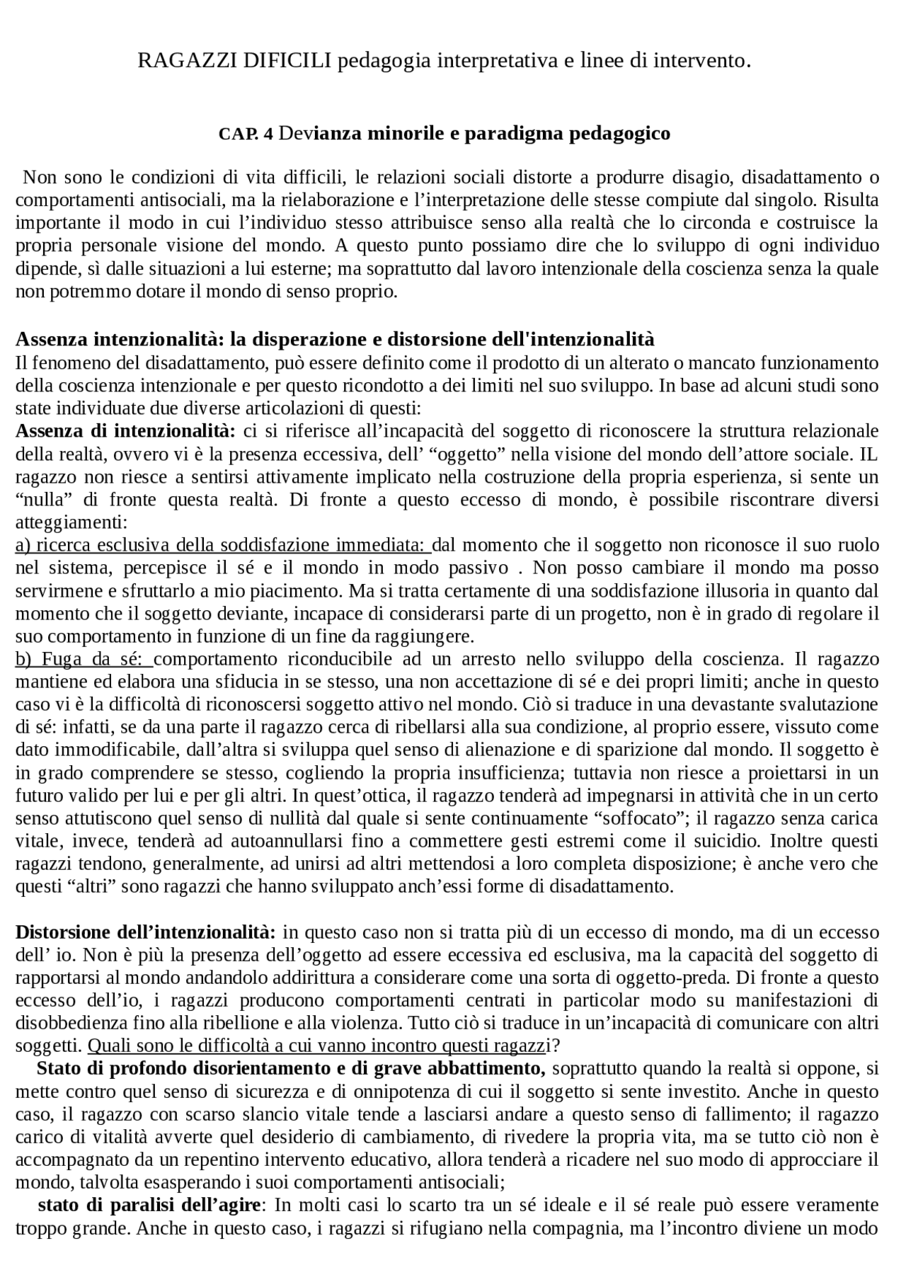 Riassunto Ragazzi Difficili Docsity