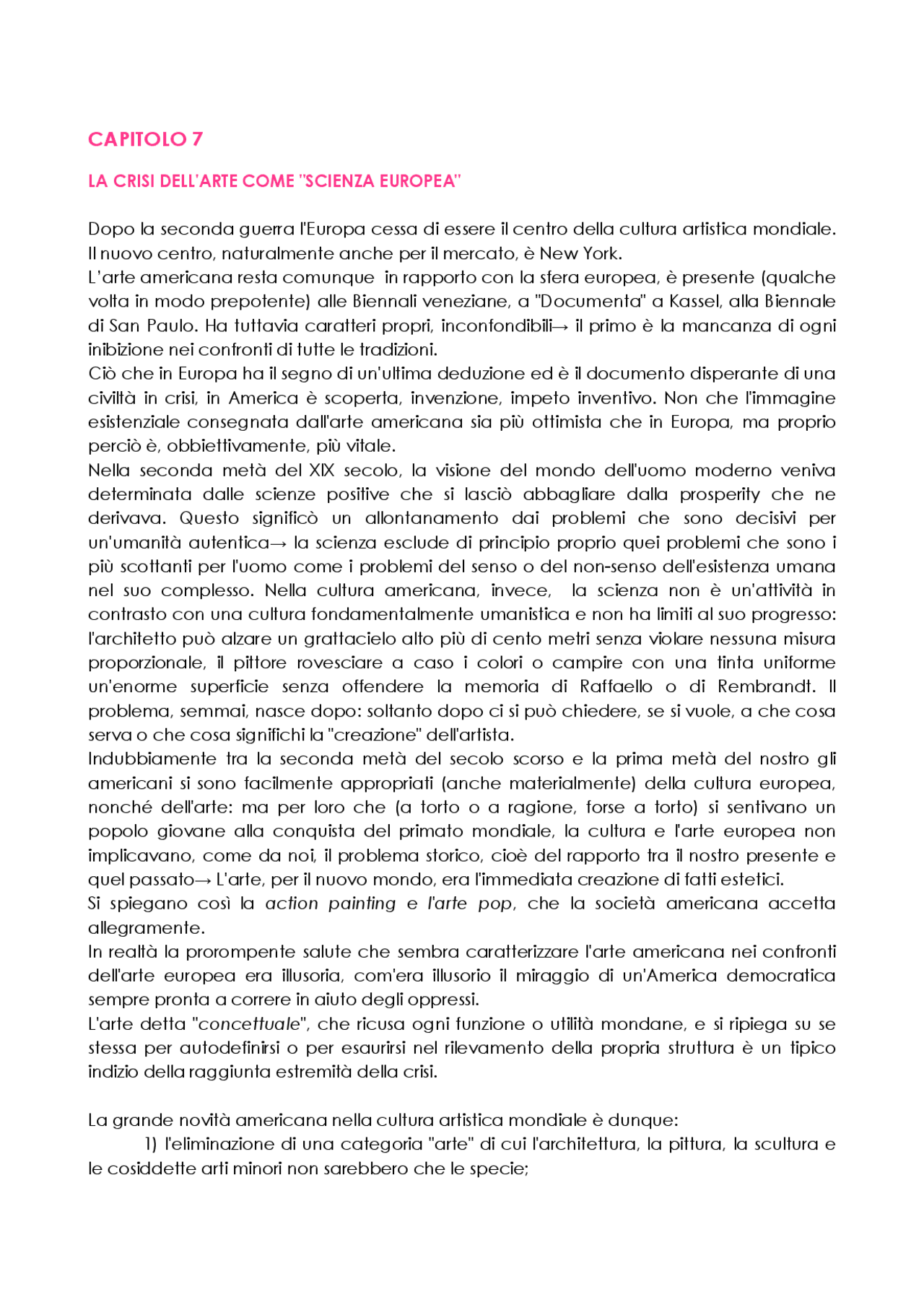 Capitolo 7 G C Argan In Larte Moderna Docsity