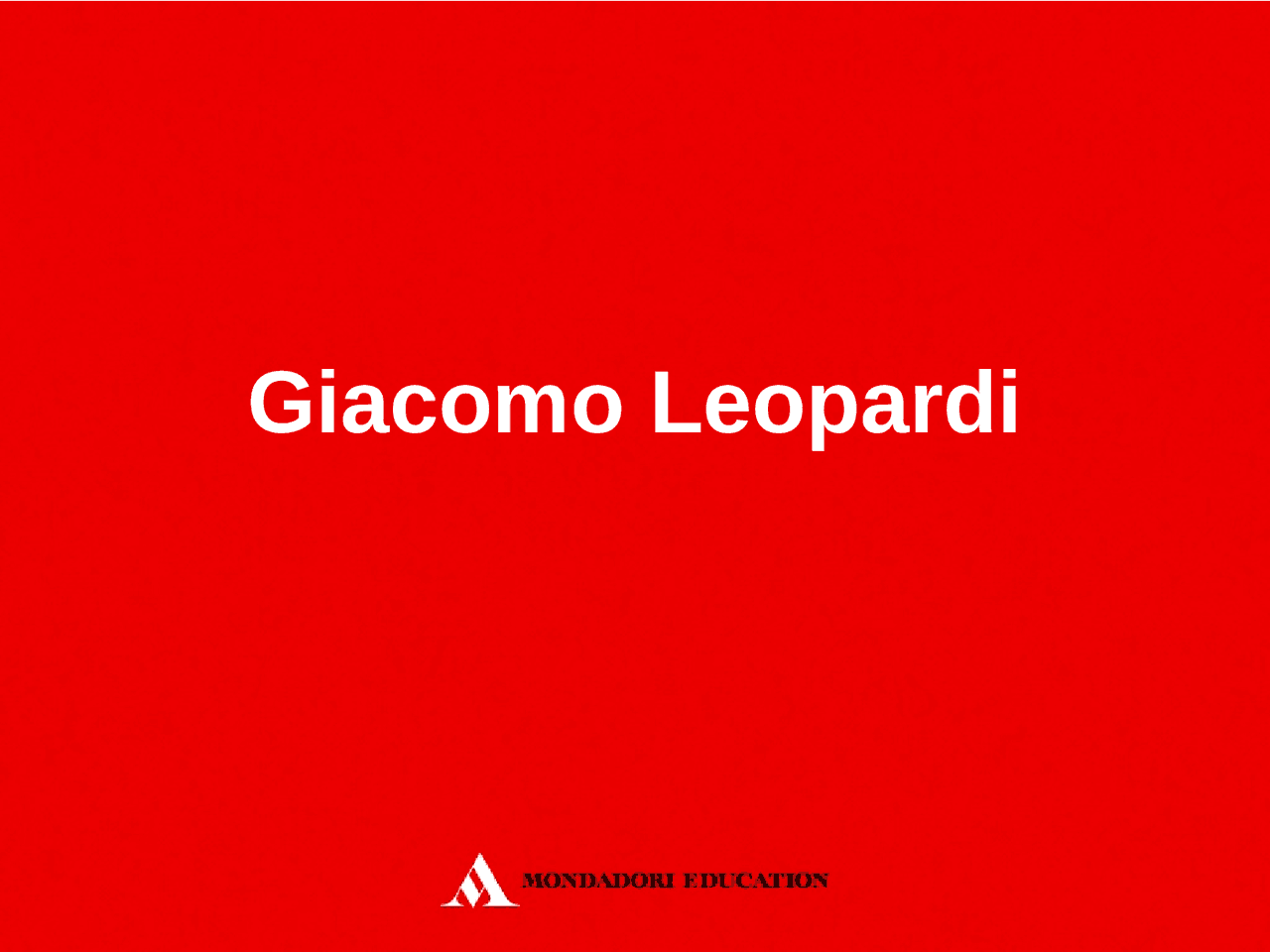 Giacomo Leopardi Spiegazione Docsity
