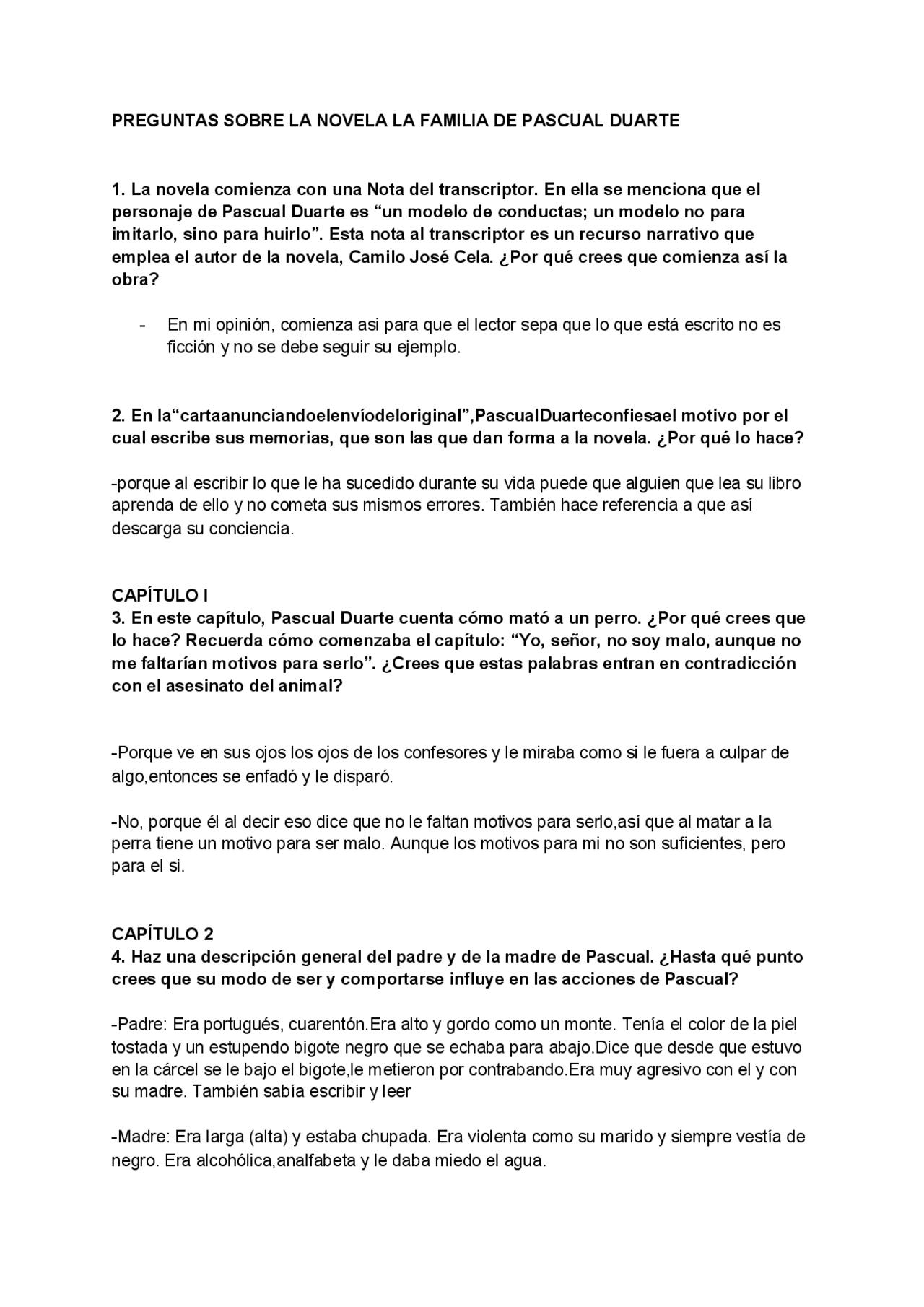 Trabajo Pascual Duarte Docsity
