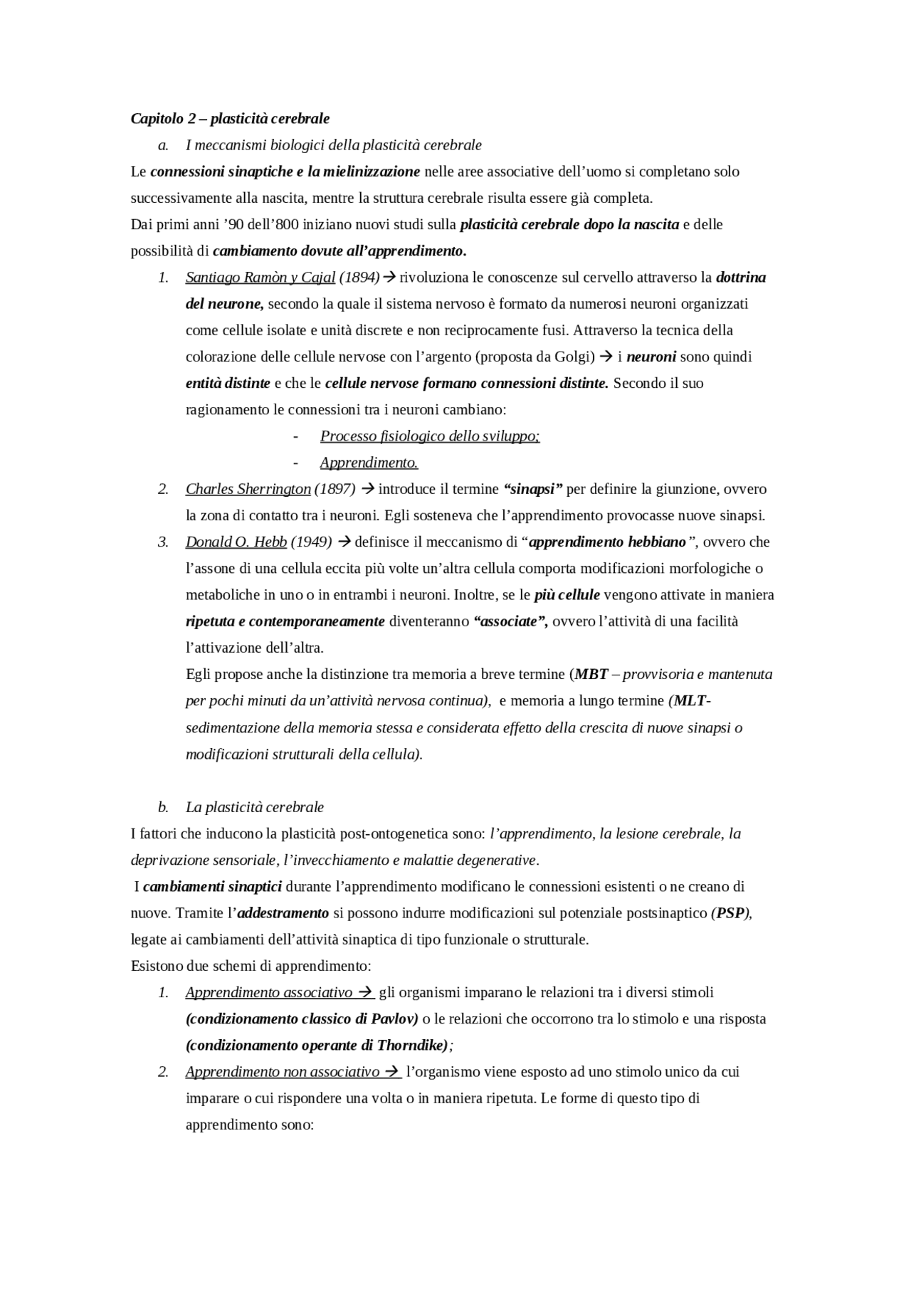 Capitolo 2 Del Libro Di Neuroscienze Docsity
