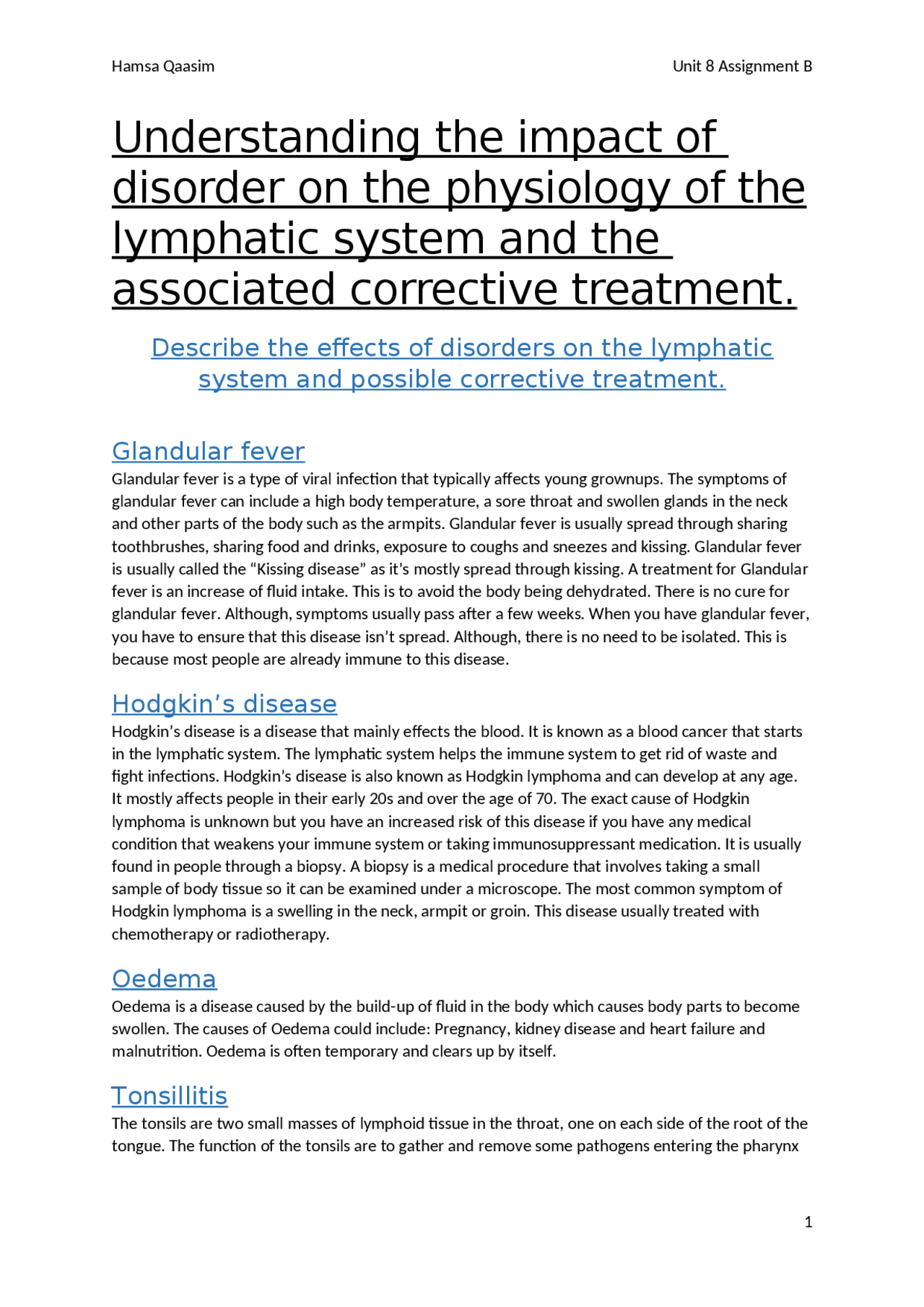 Physiology Of Lymphatic System Docsity