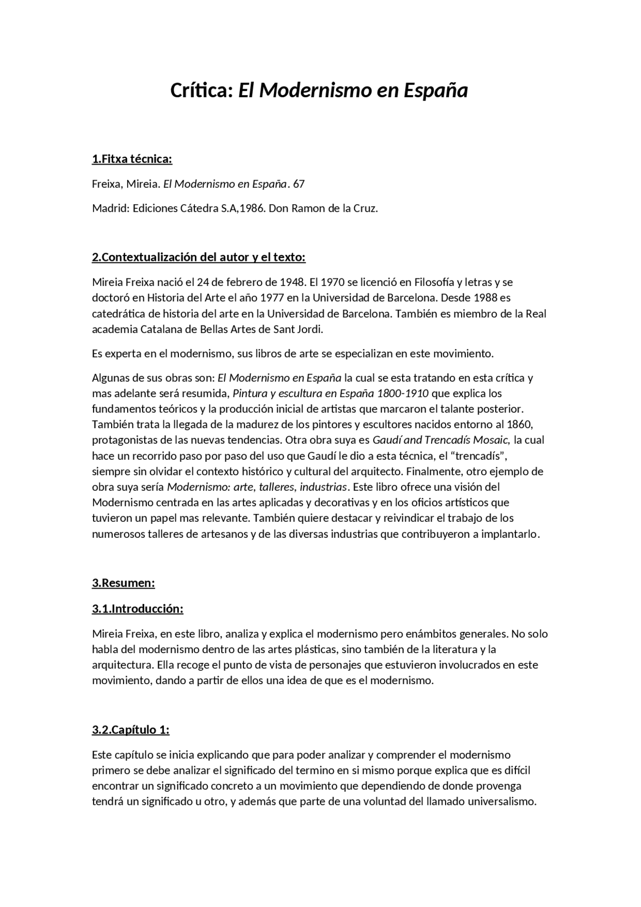 Modernismo en españa - Docsity