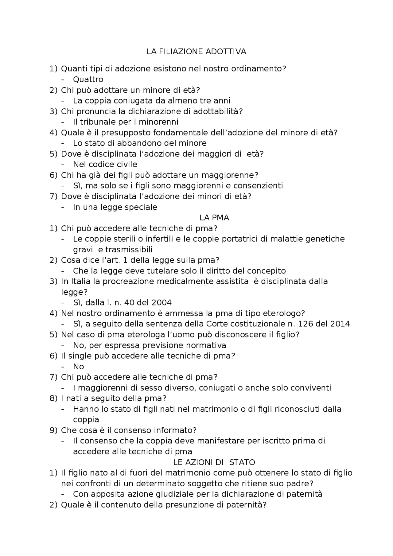 Test Di Diritto Civile Domande E Risposte Prof Bellomia Unicusano