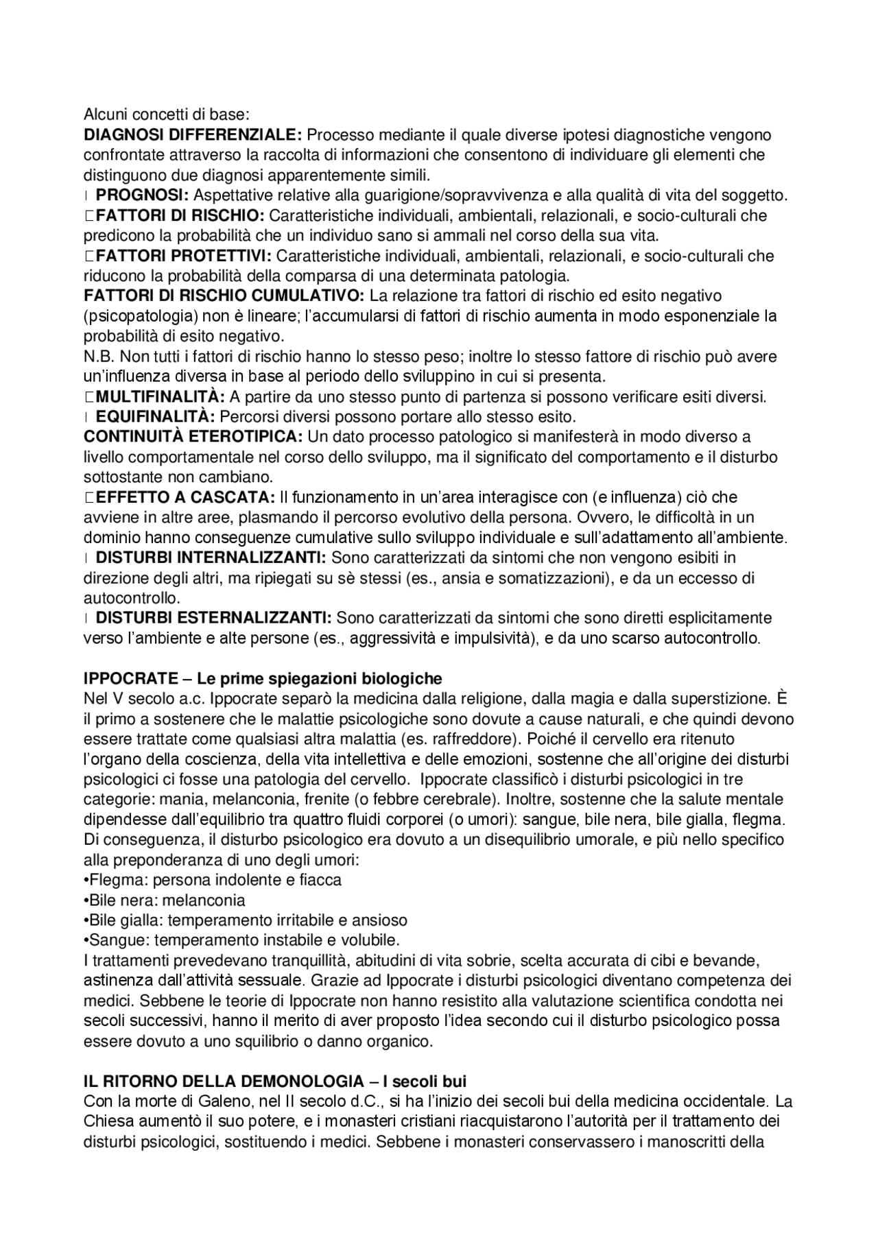 Appunti Di Psicopatologia Loscalzo Docsity
