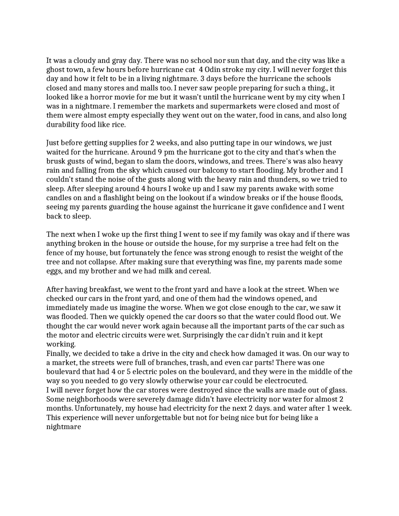 Realistic Fiction Story - Docsity