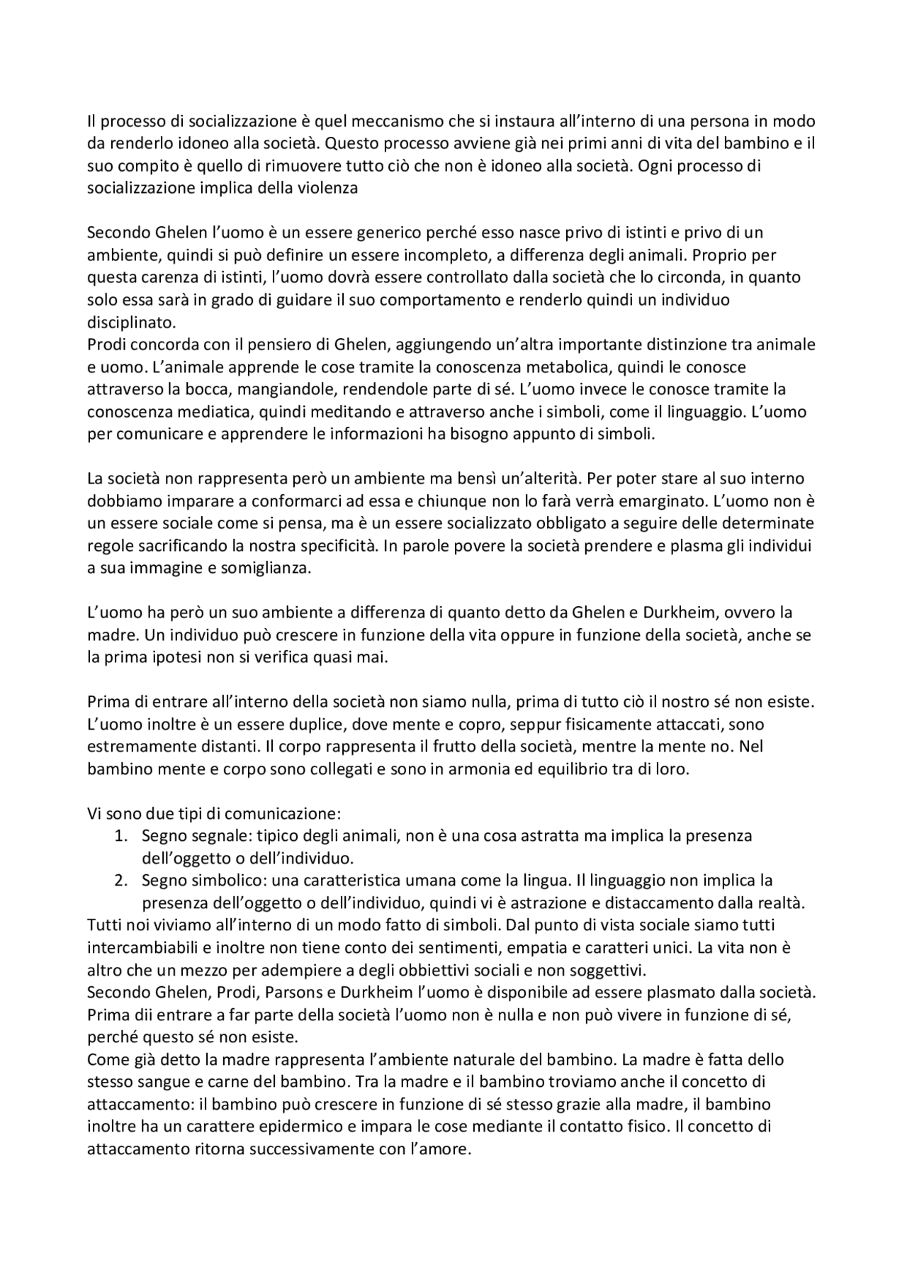 Socializzazione E Processi Culturale Docsity