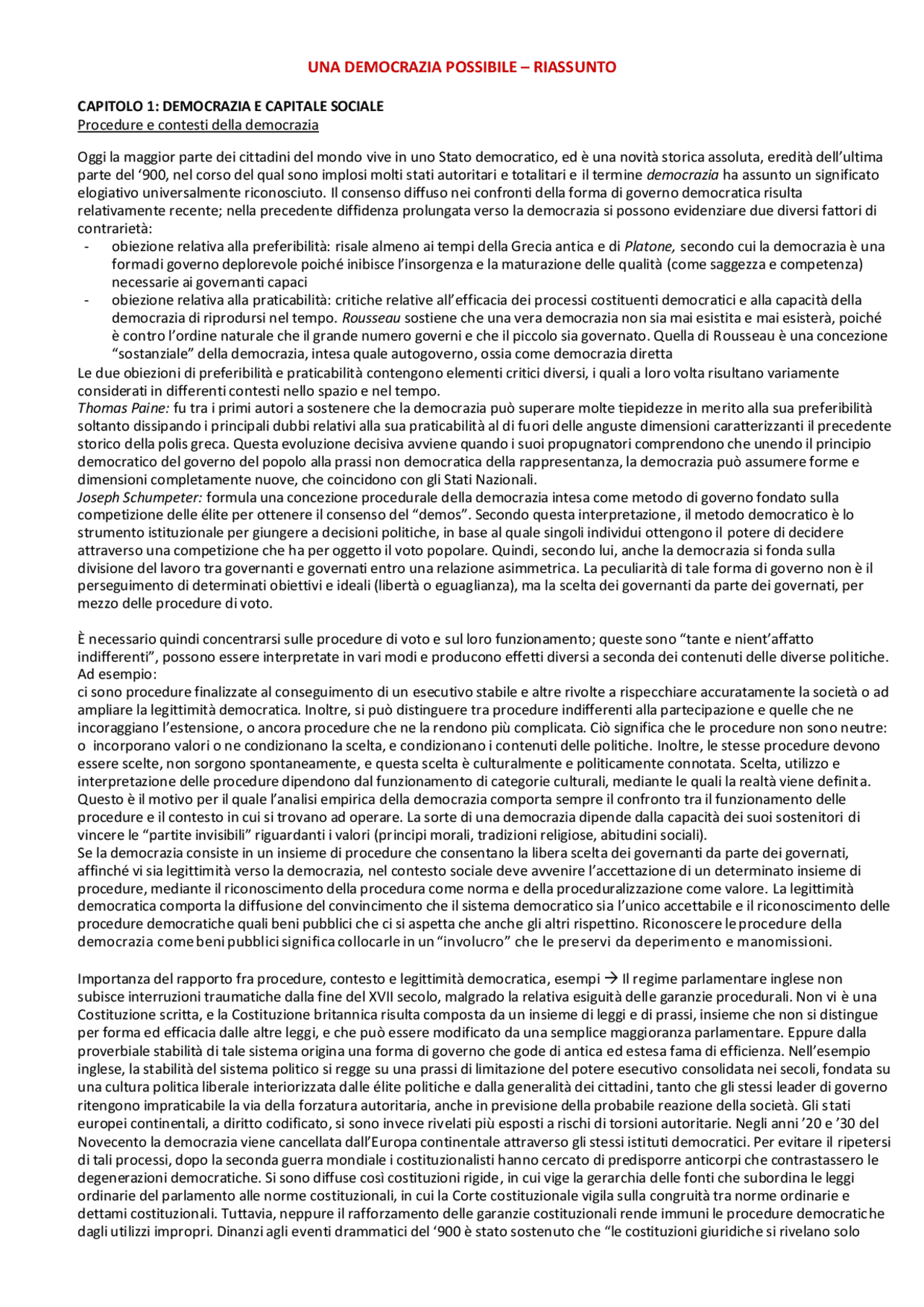 Una Democrazia Possibile Almagisti Docsity