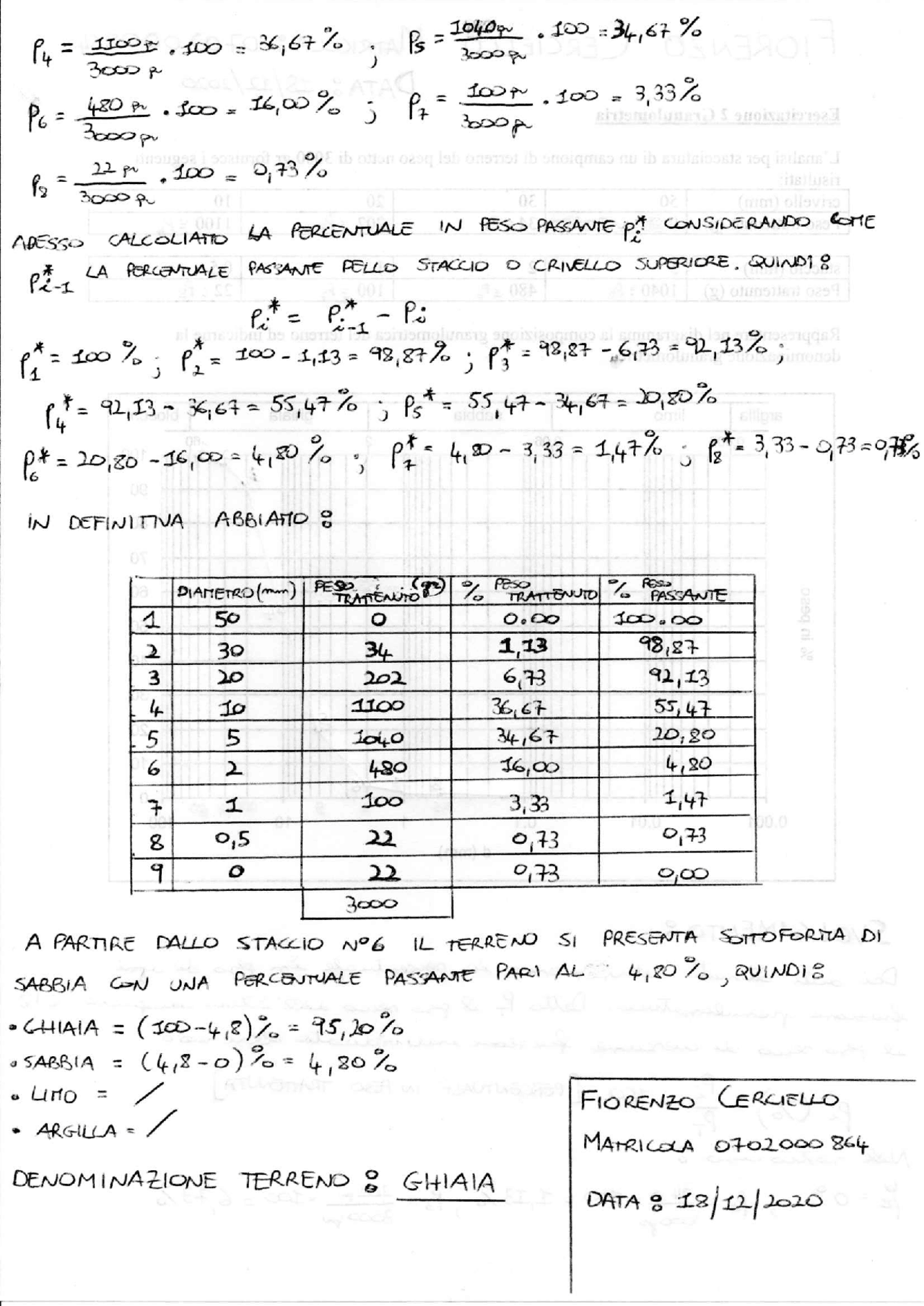 Elaborato 1 Geotecnica Docsity