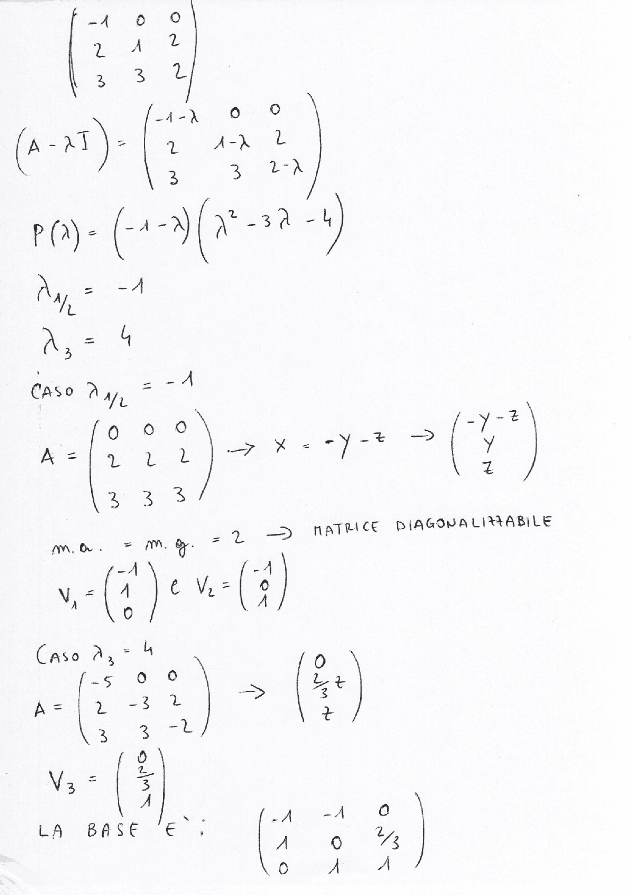 Esercizi Sulle Matrici Esercizi Di Matematica Generale Docsity
