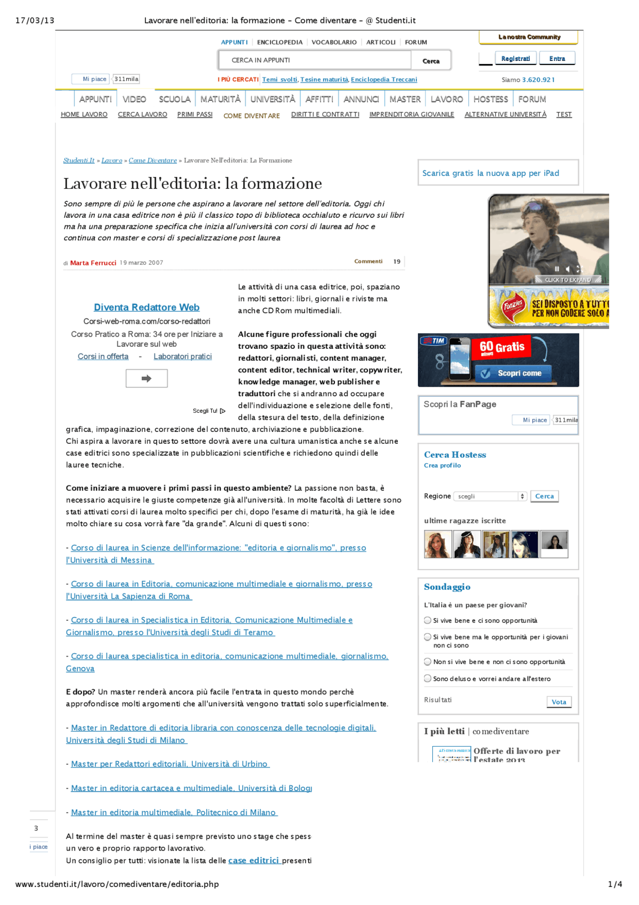 Lavorare Nelleditoria Docsity