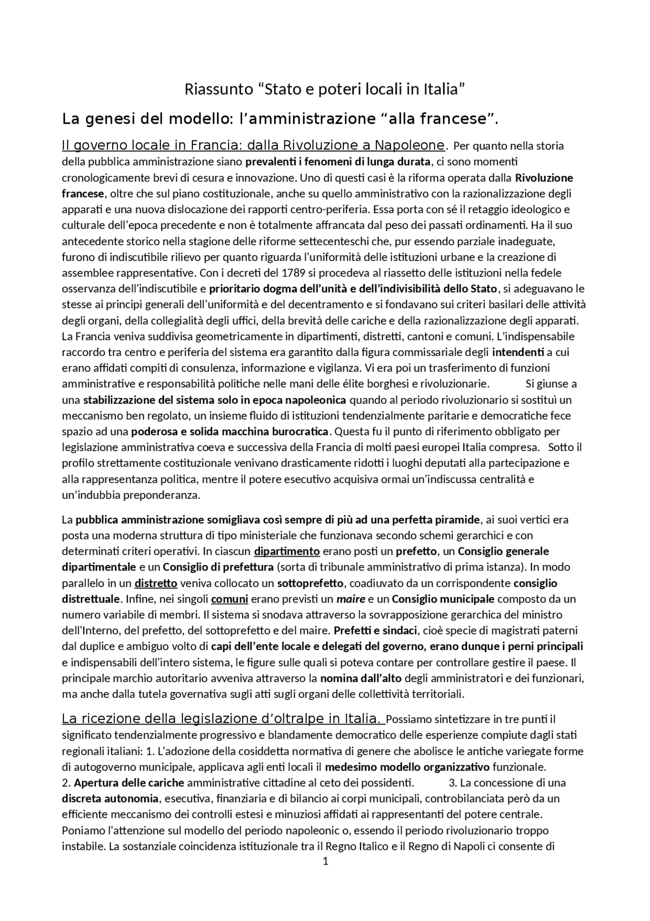 Stato E Poteri Locali In Italia Aimo Docsity