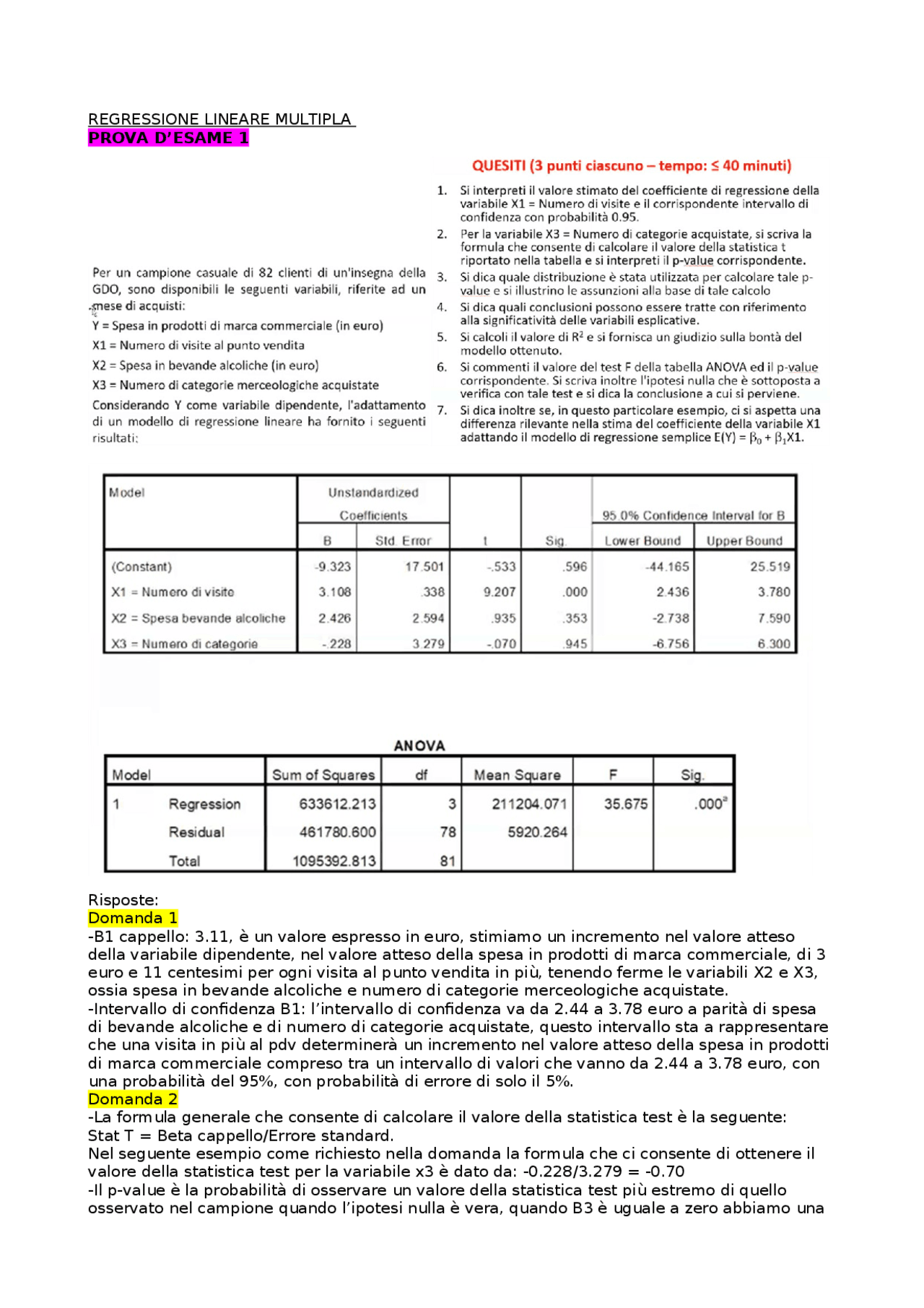 Esercizi Statistica Data Science Esercizi Di Statistica Docsity