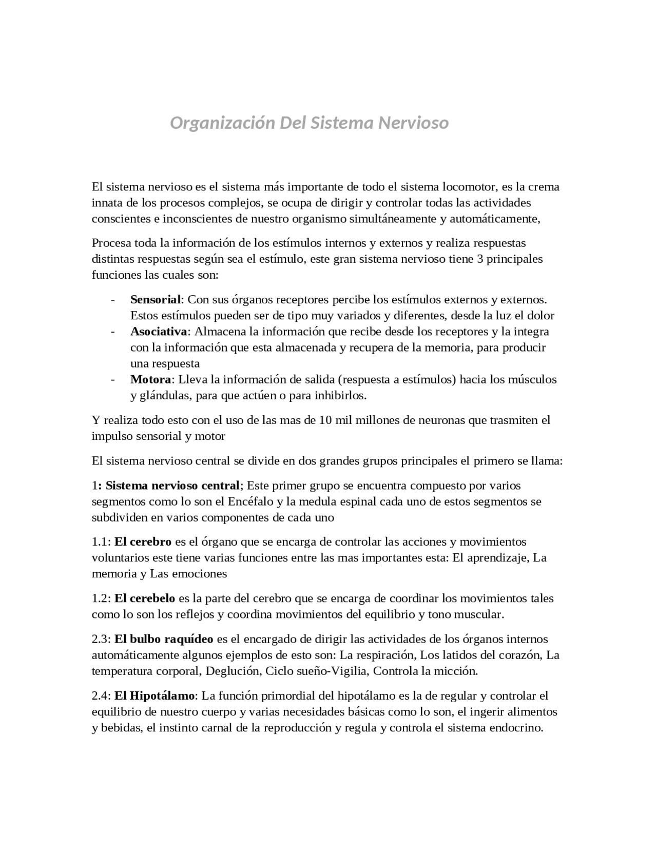 Guía Del Sistema Nervioso Central Y Periférico Guías Proyectos