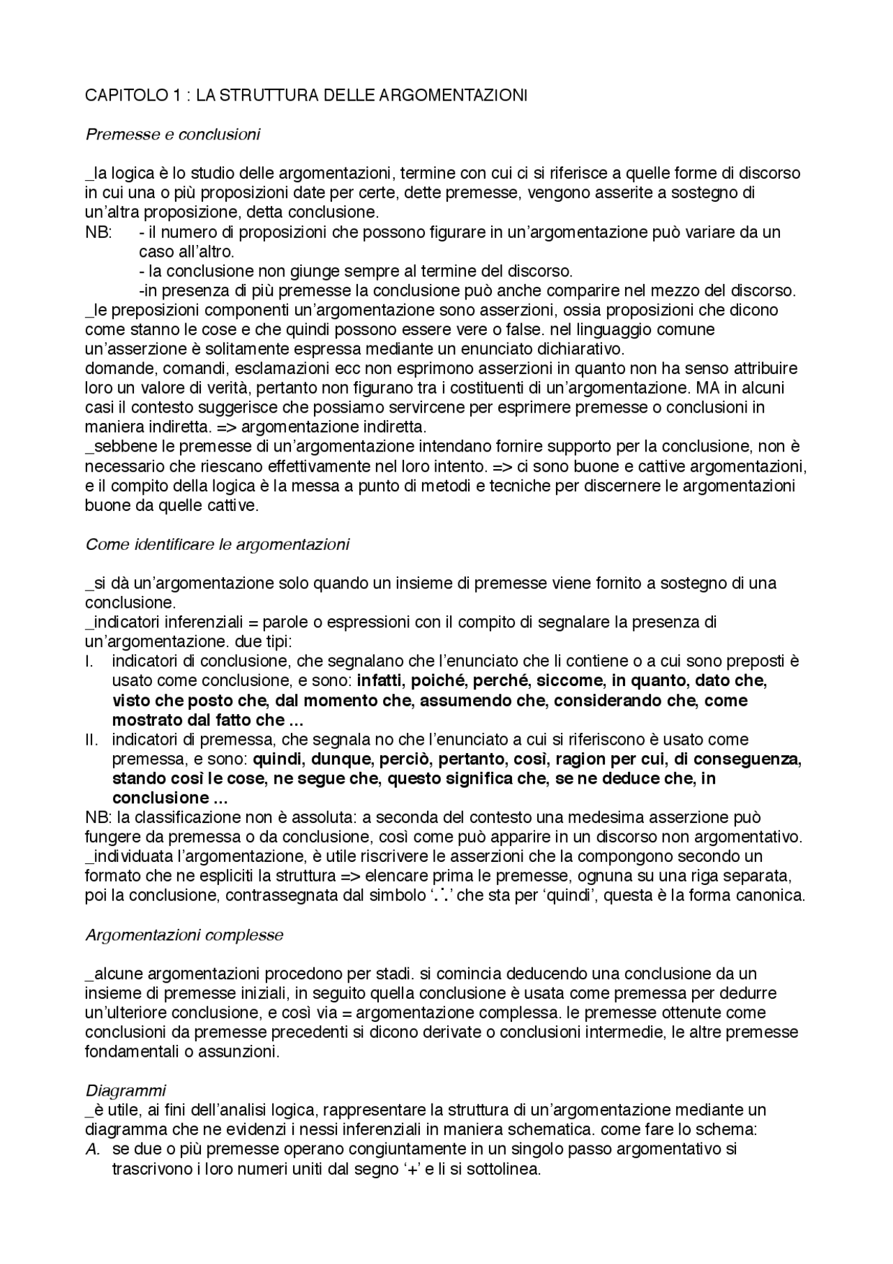 Logica E Filosofia Riassunto Manuale Docsity