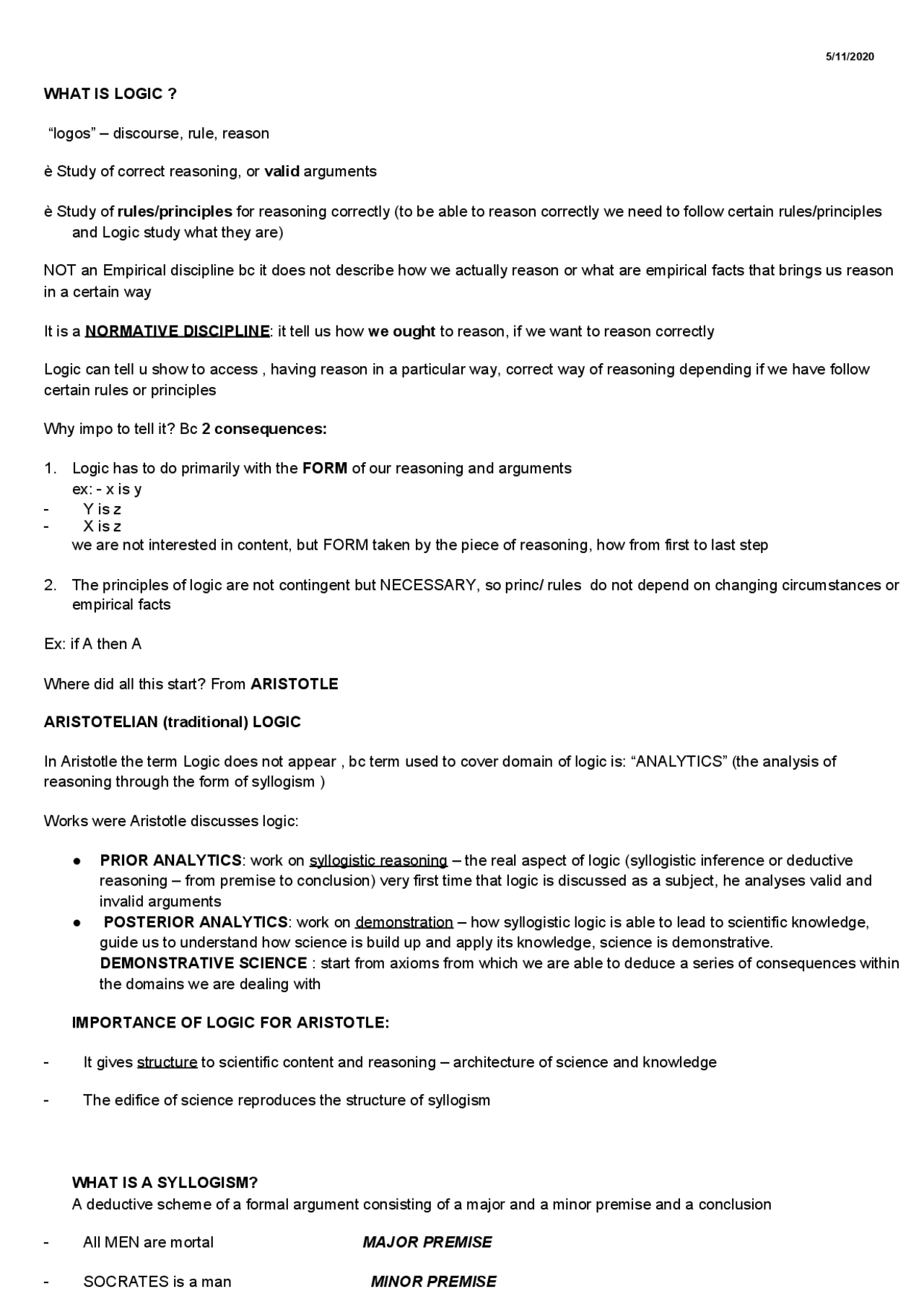 Logic And Philosophy Of Science Docsity