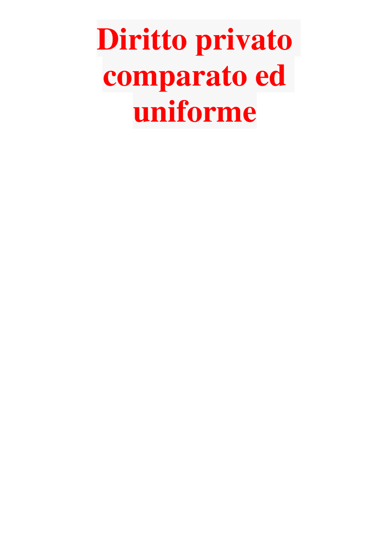 Diritto Privato Comparato Ed Uniforme Test Svolto Unipegaso Docsity