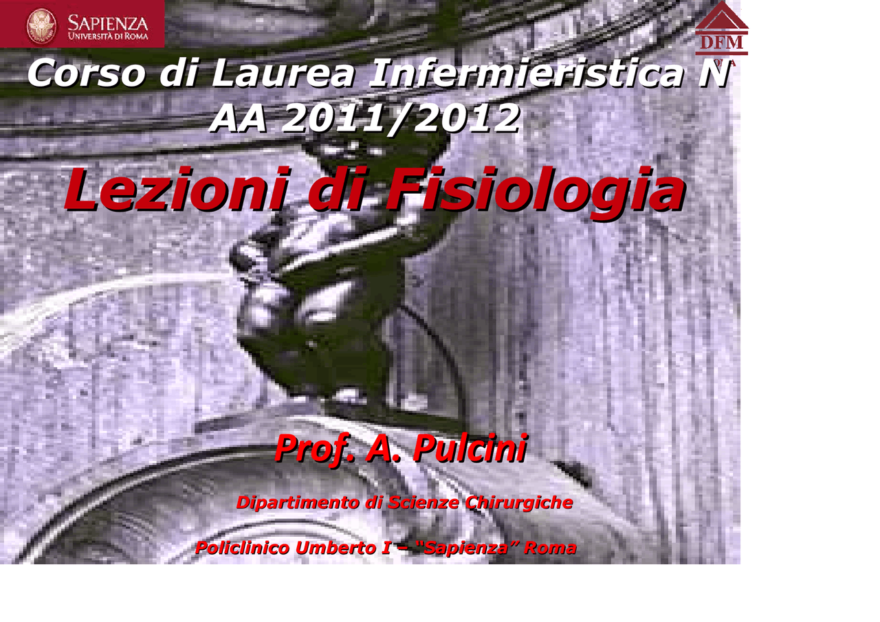 Scienze Infermieristiche Docsity