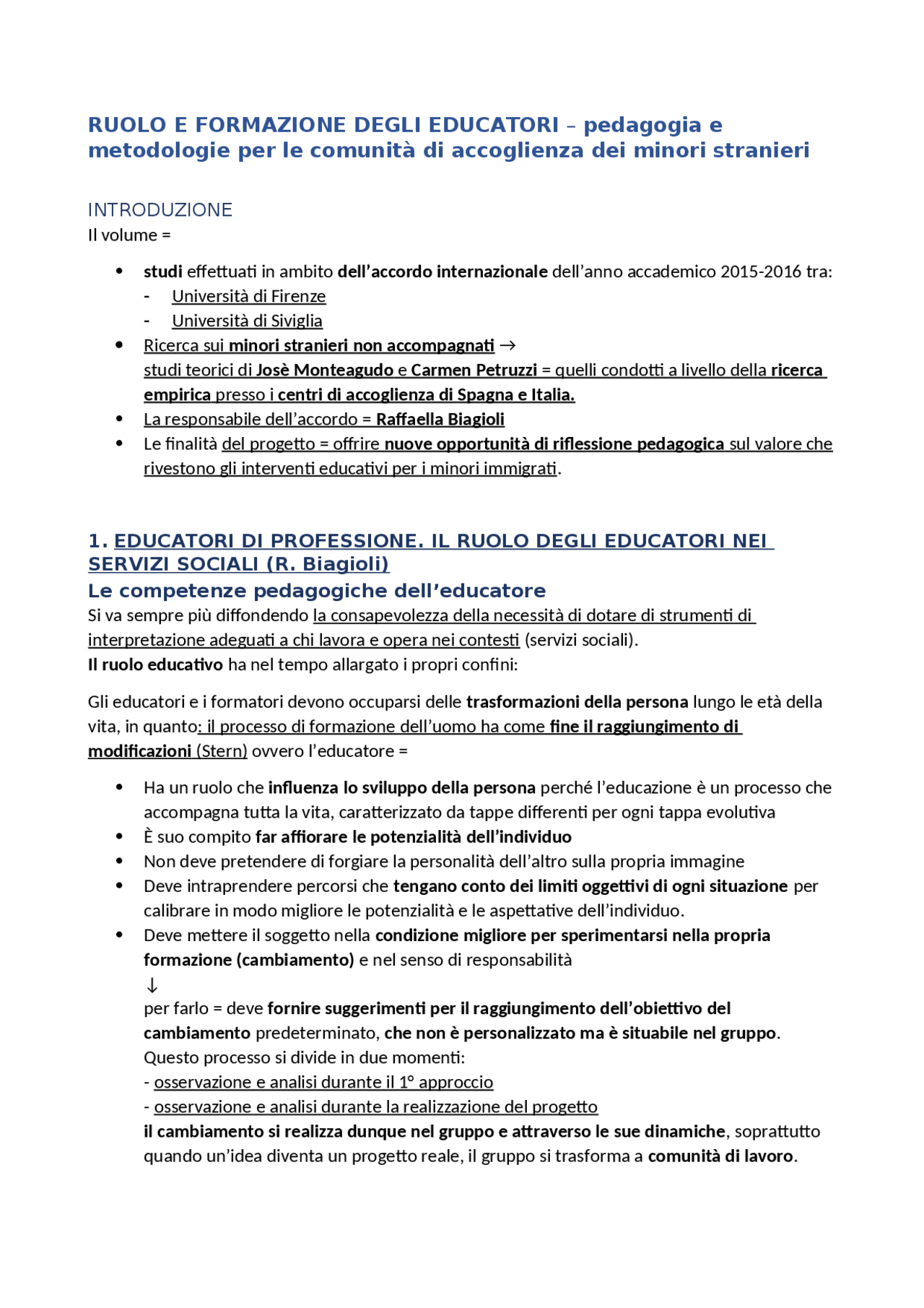 Ruolo E Formazione Degli Educatori Pedagogia E Metodologie Per Le