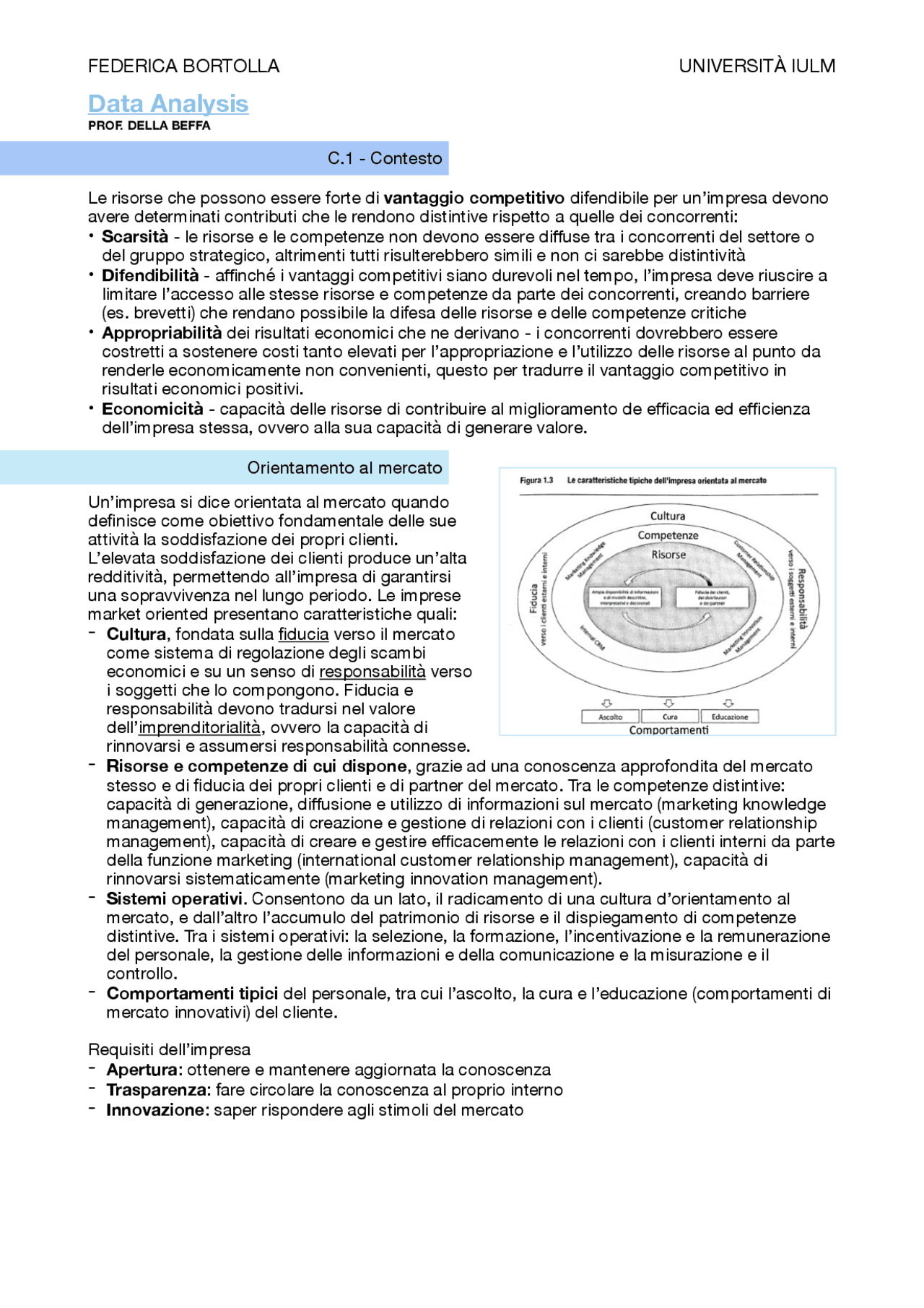 Data Analysis Prof Della Beffa Iulm Docsity