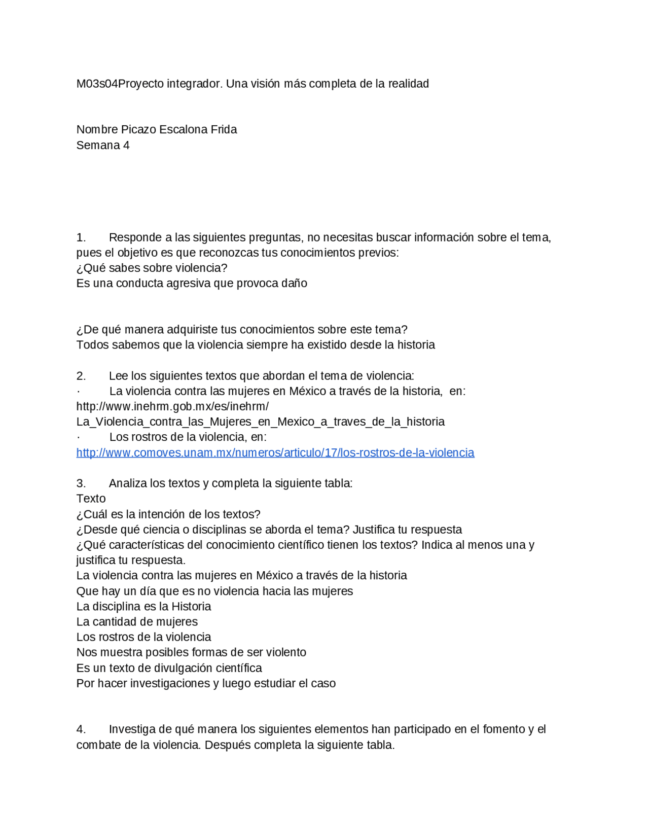 M贸dulo 3 Proyecto Integrador Docsity