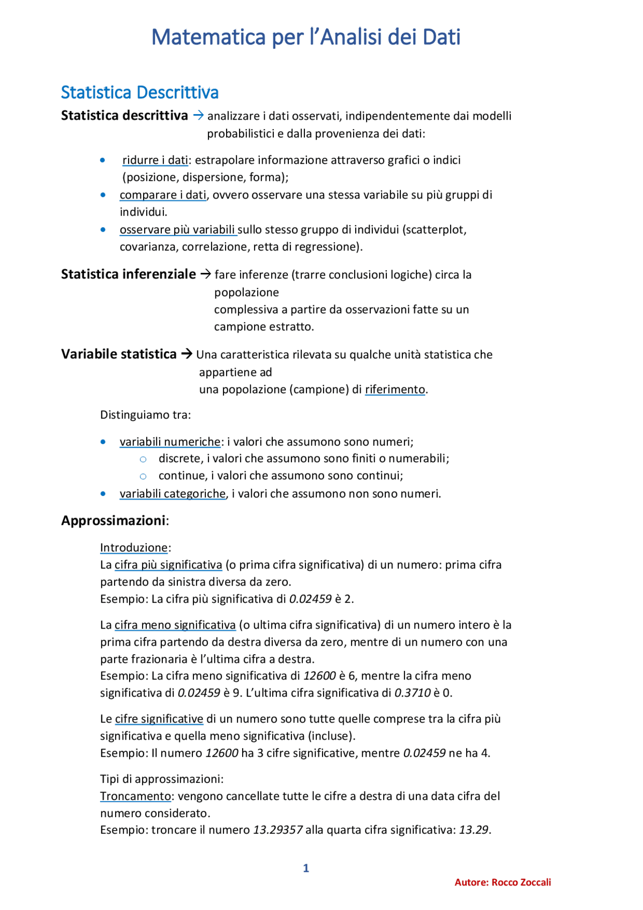 Probabilità e statistica - Docsity