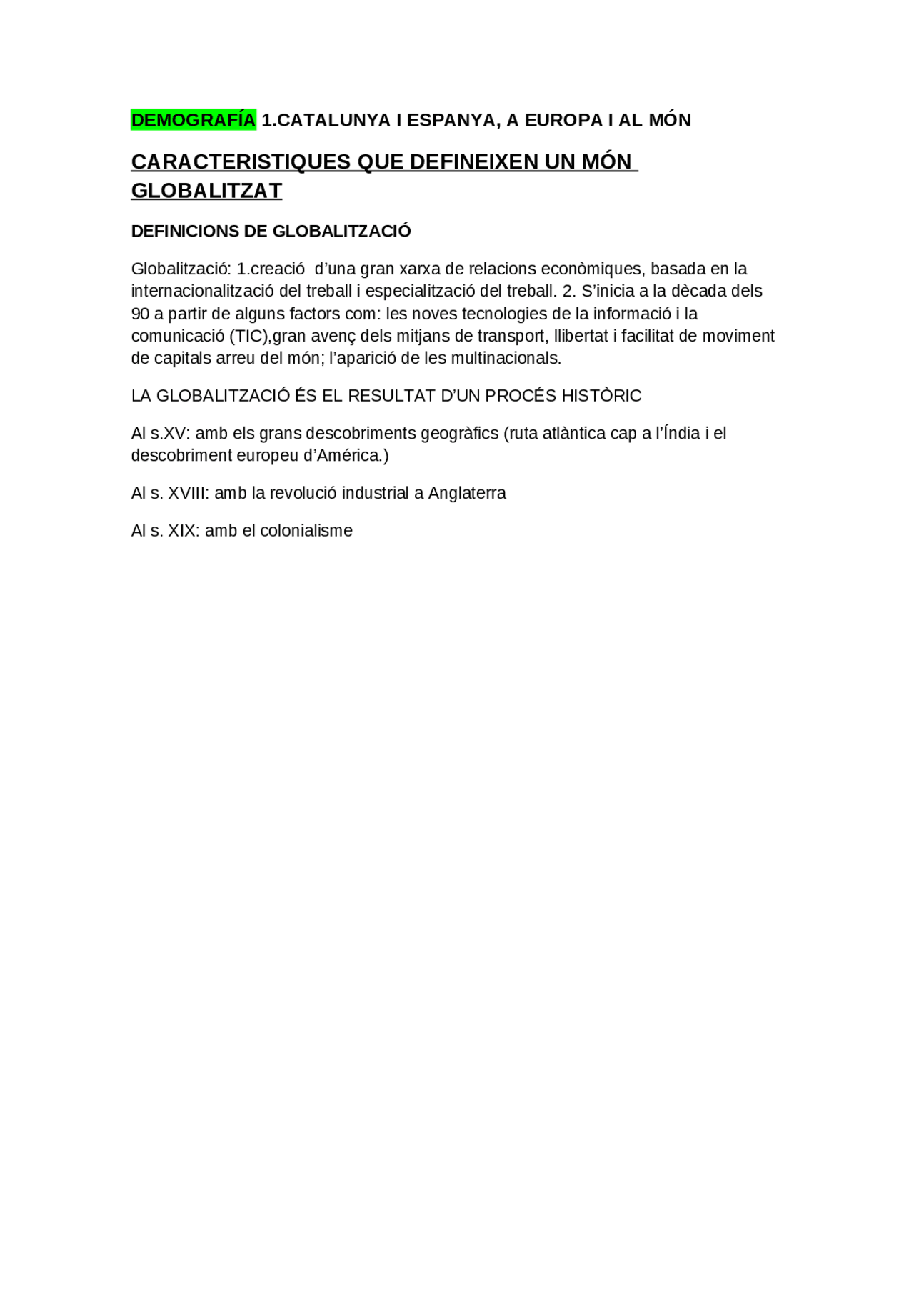 Apuntes Geografia De Bachillerato Docsity