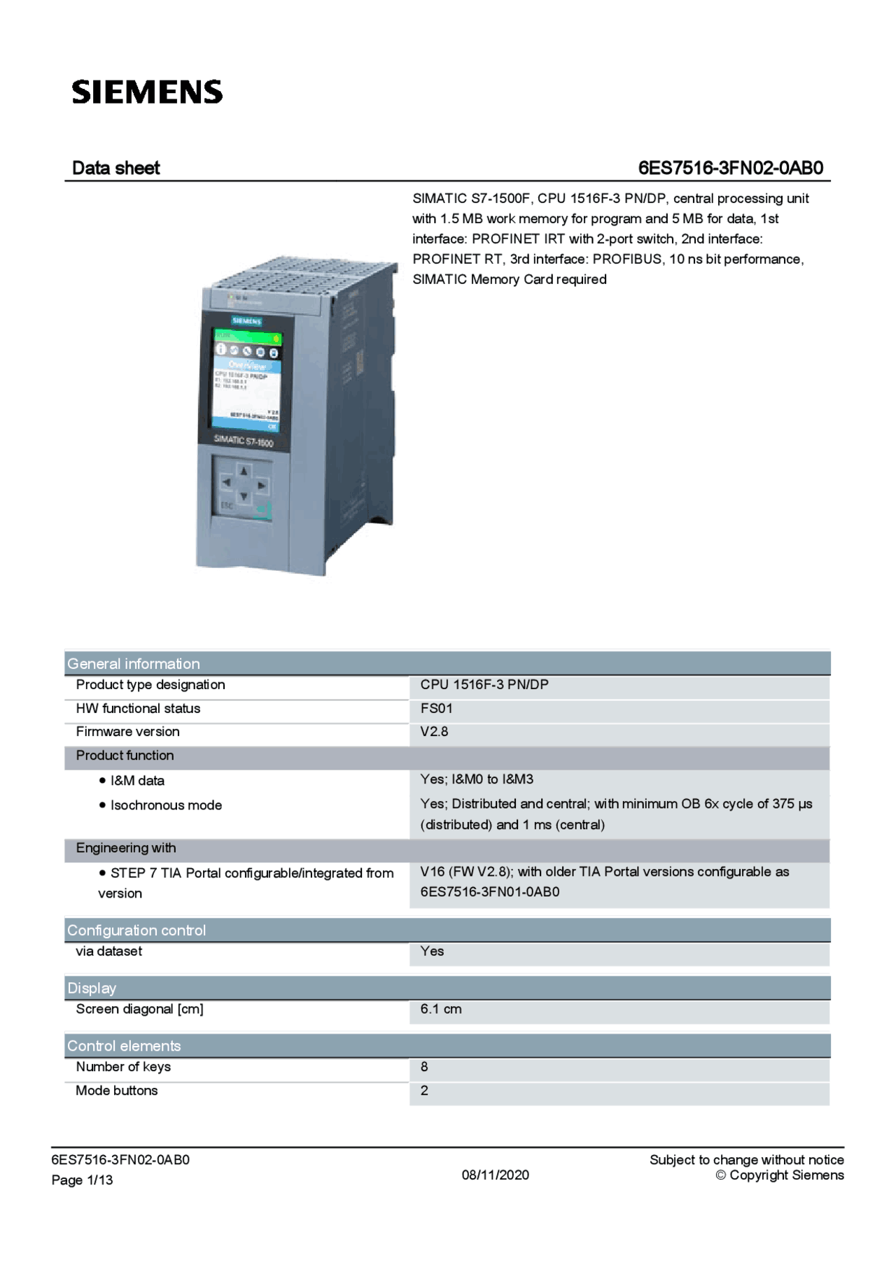 PLC Interface: PROFINET - Docsity