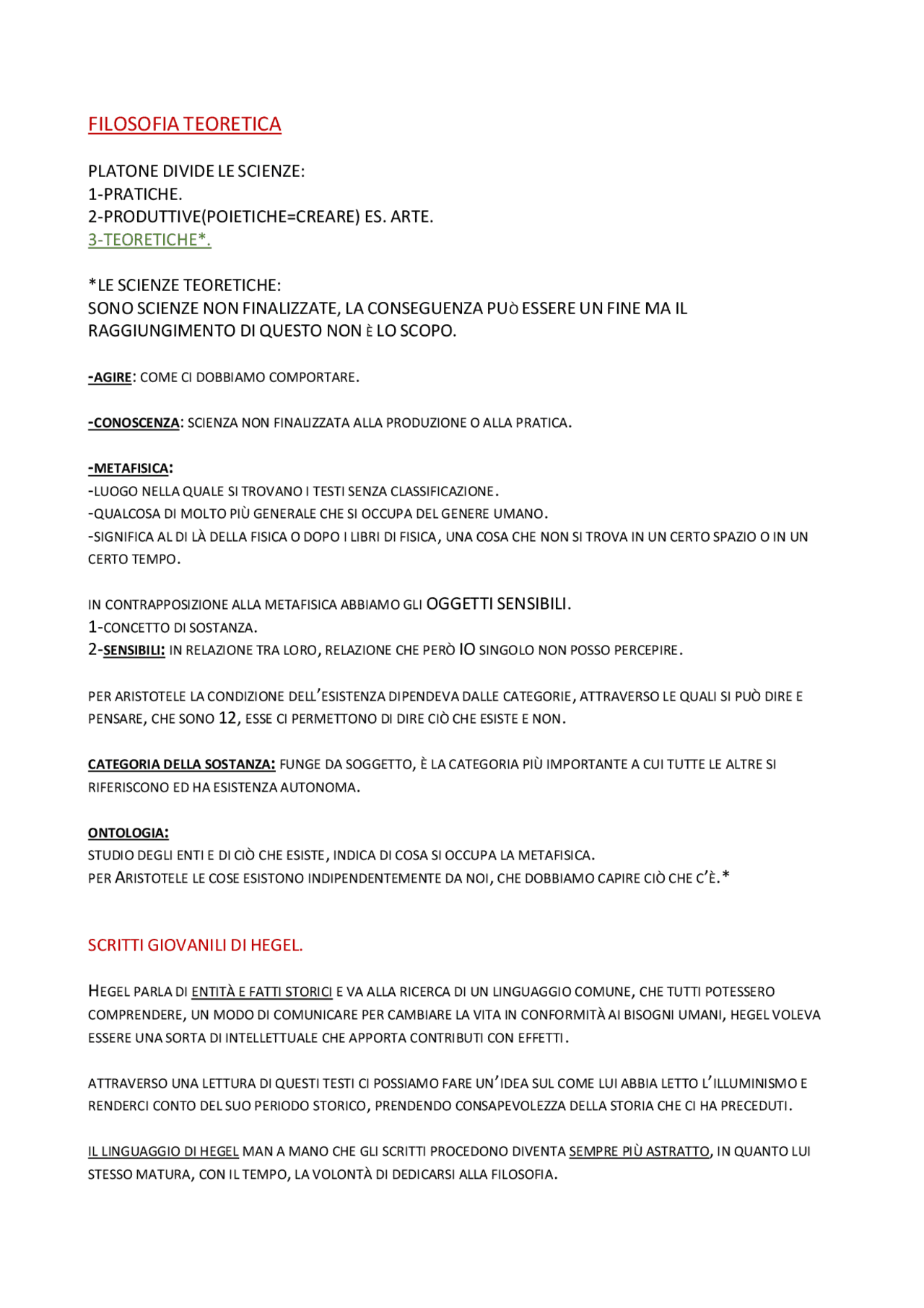 Filosofia Teoretica Prof Venanzio Raspa Docsity
